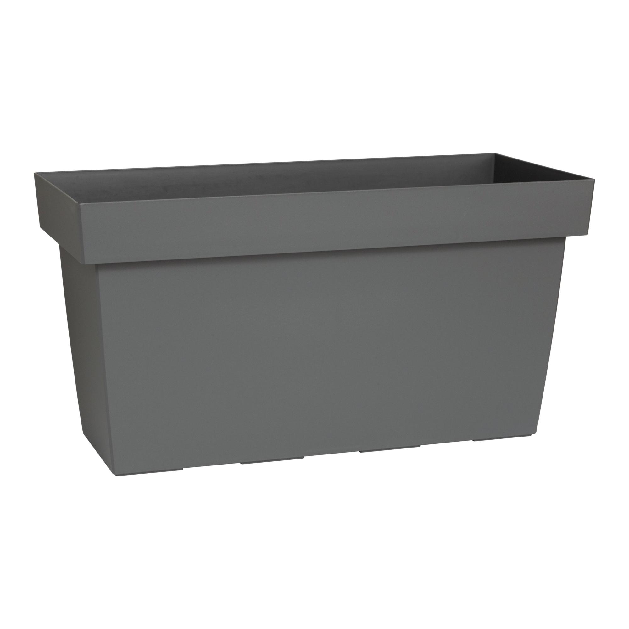 Cassetta portafiori My Mood in plastica colore grigio fumo H 42 cm, L 80 x P 37 cm - 1
