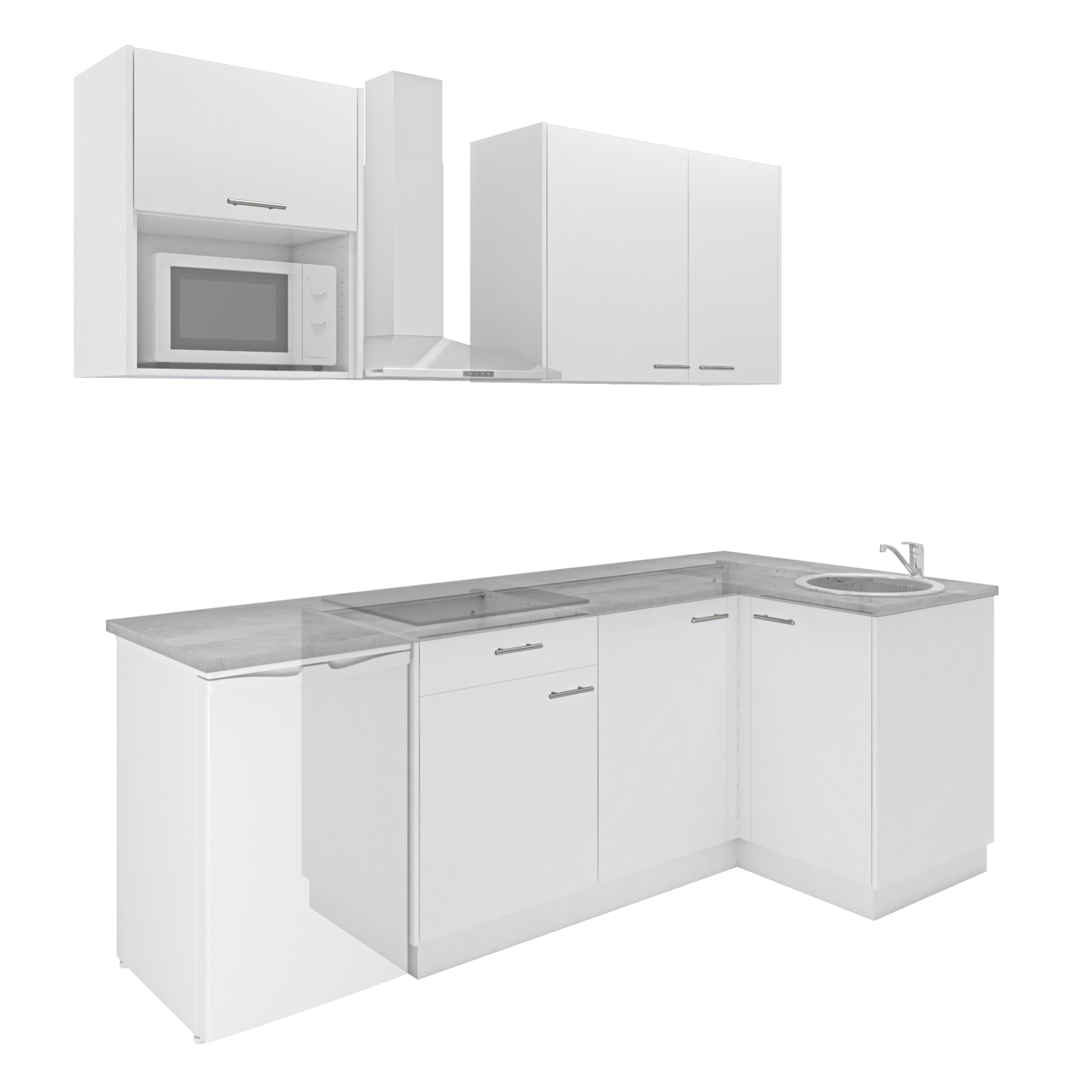 Scocca per pensile cucina DELINIA ID L 45 x H 76.8 x Sp 35 cm bianco ...