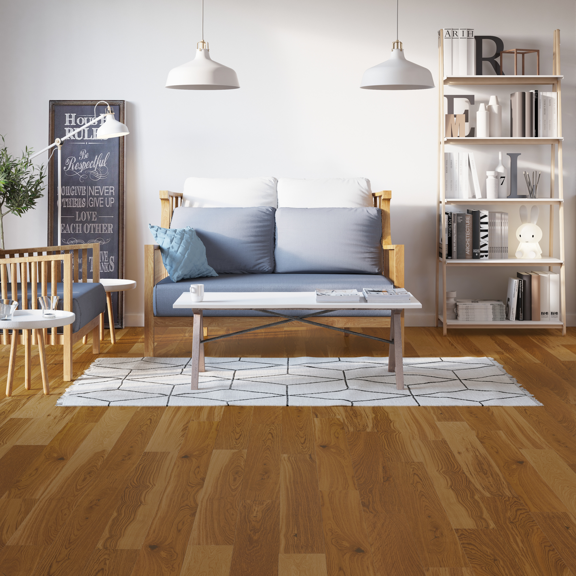 Parquet legno rovere marrone Rustic vetrificato sp. 14 mm. Forte M ...