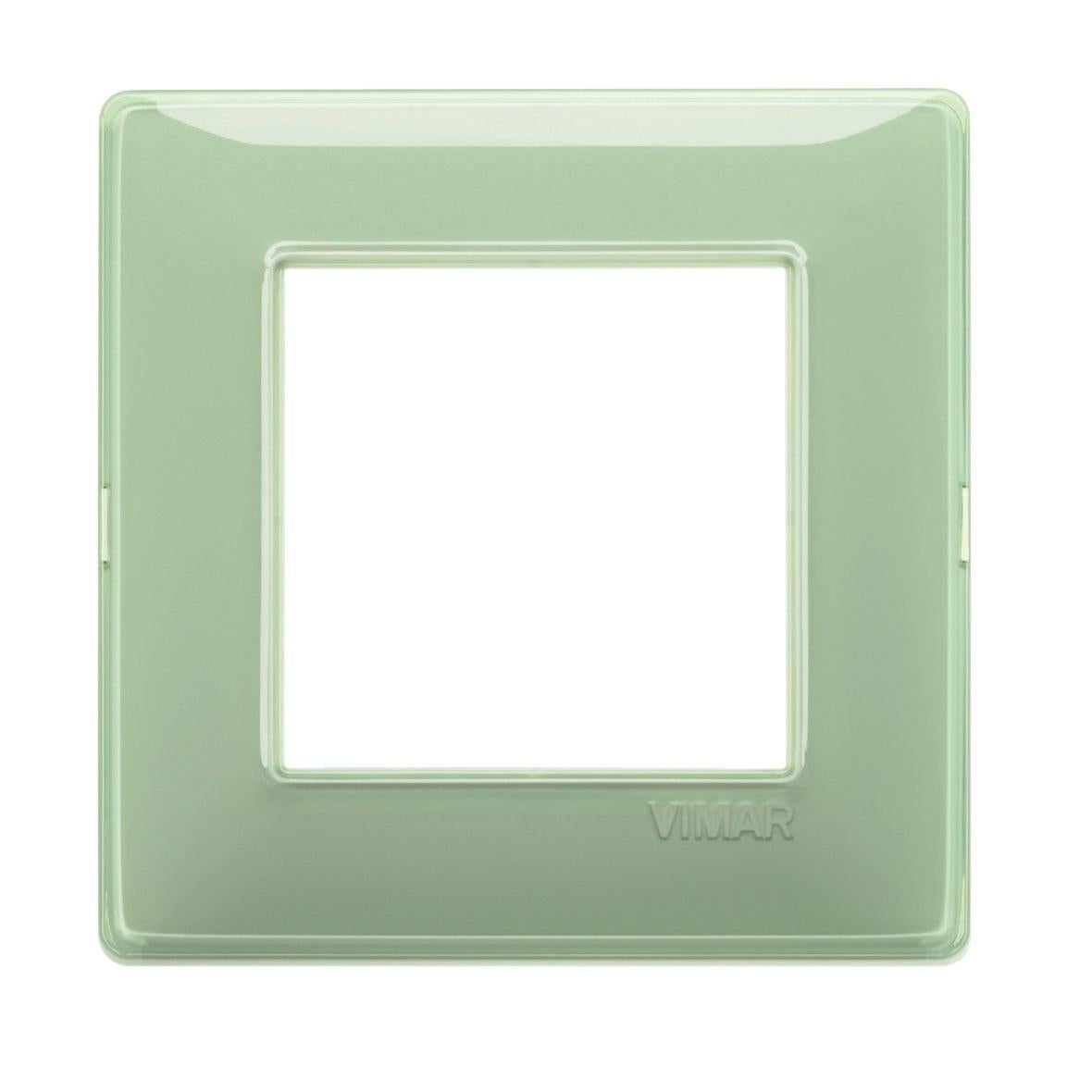 Placca 2 moduli Plana VIMAR verde menta | Leroy Merlin