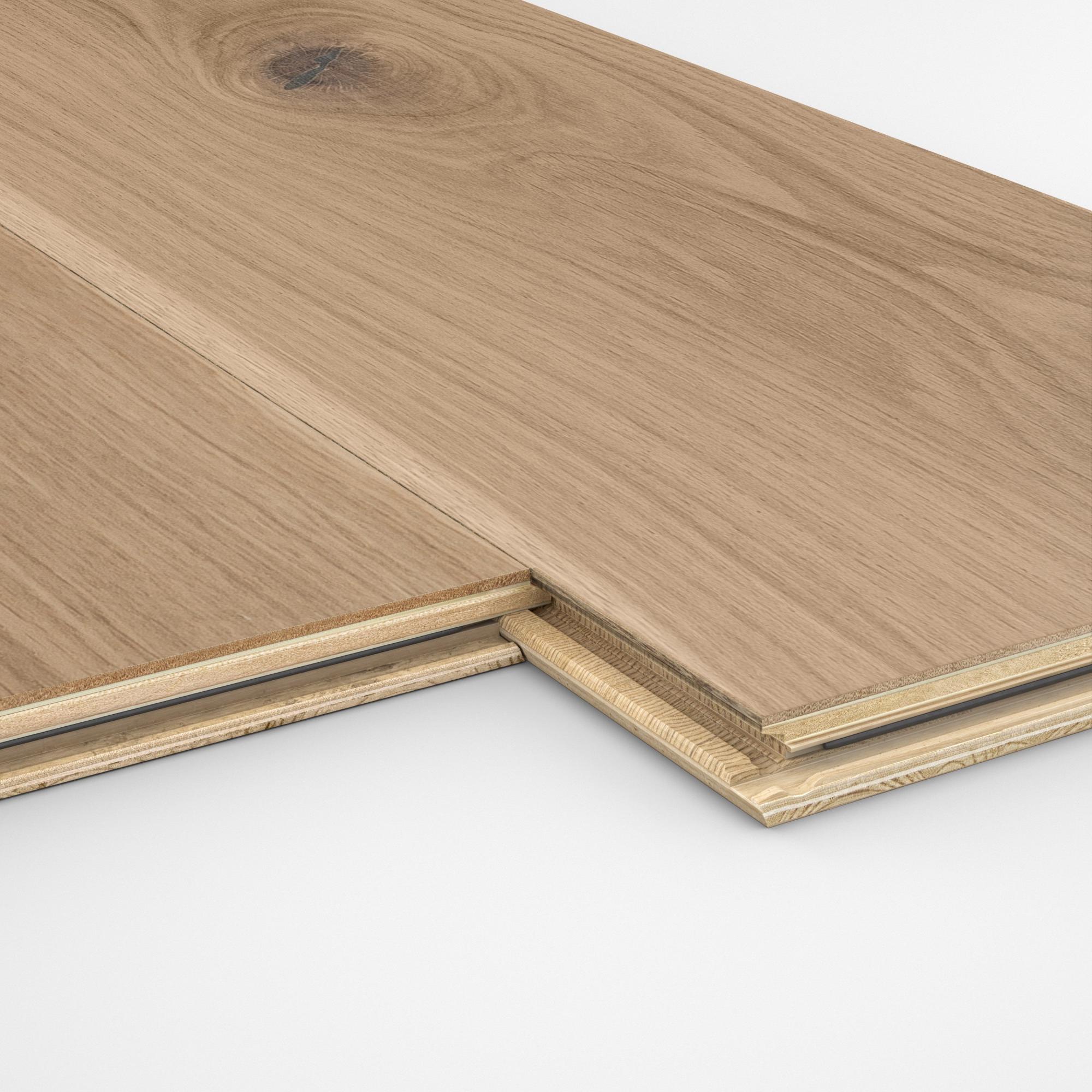 Parquet stratificato in rovere naturale Rustic vetrificato sp. 14 mm ...