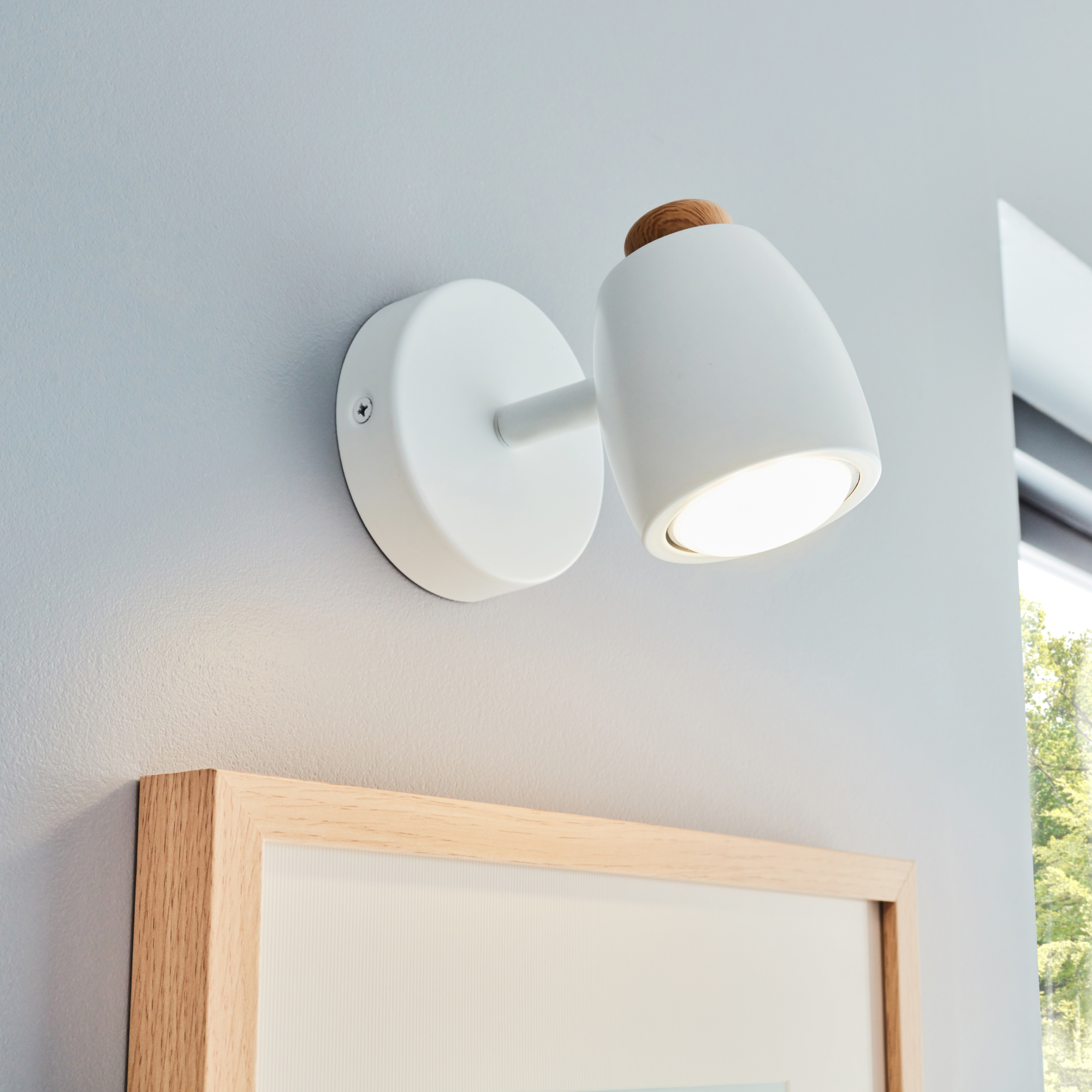 Faretto Nordic bianco, marrone in metallo GU10 42W INSPIRE | Leroy Merlin