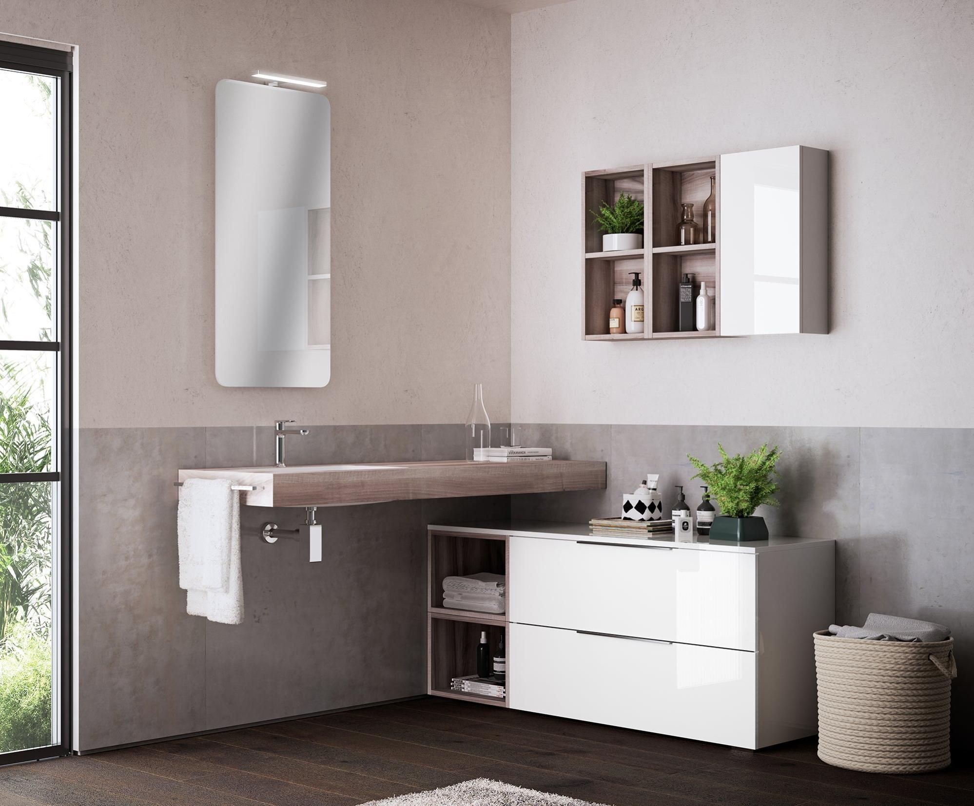 Top per lavabo Bali laccato visone lucido | Leroy Merlin