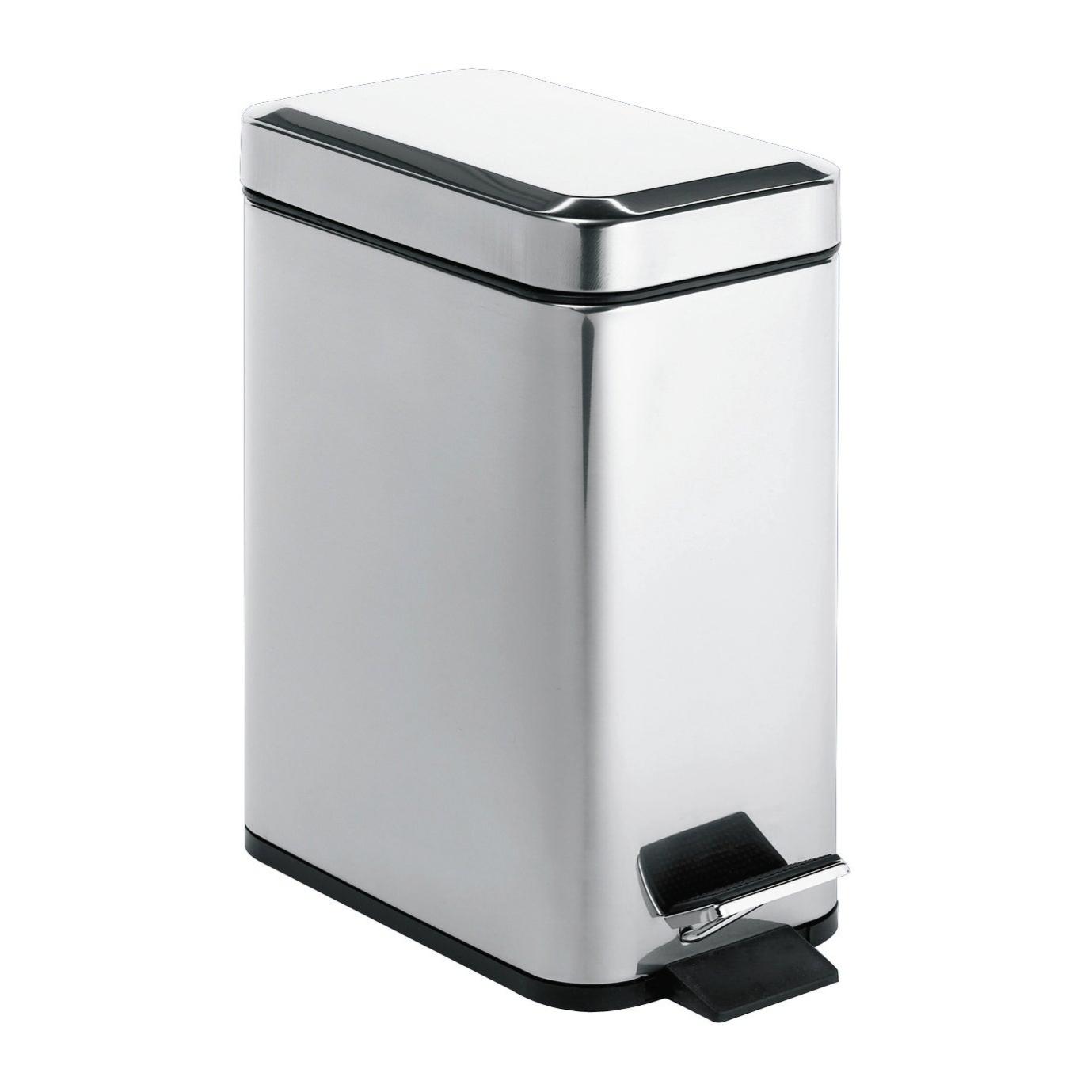 Cestino da bagno a pedale argenta cromo 5 Lin inox | Leroy Merlin