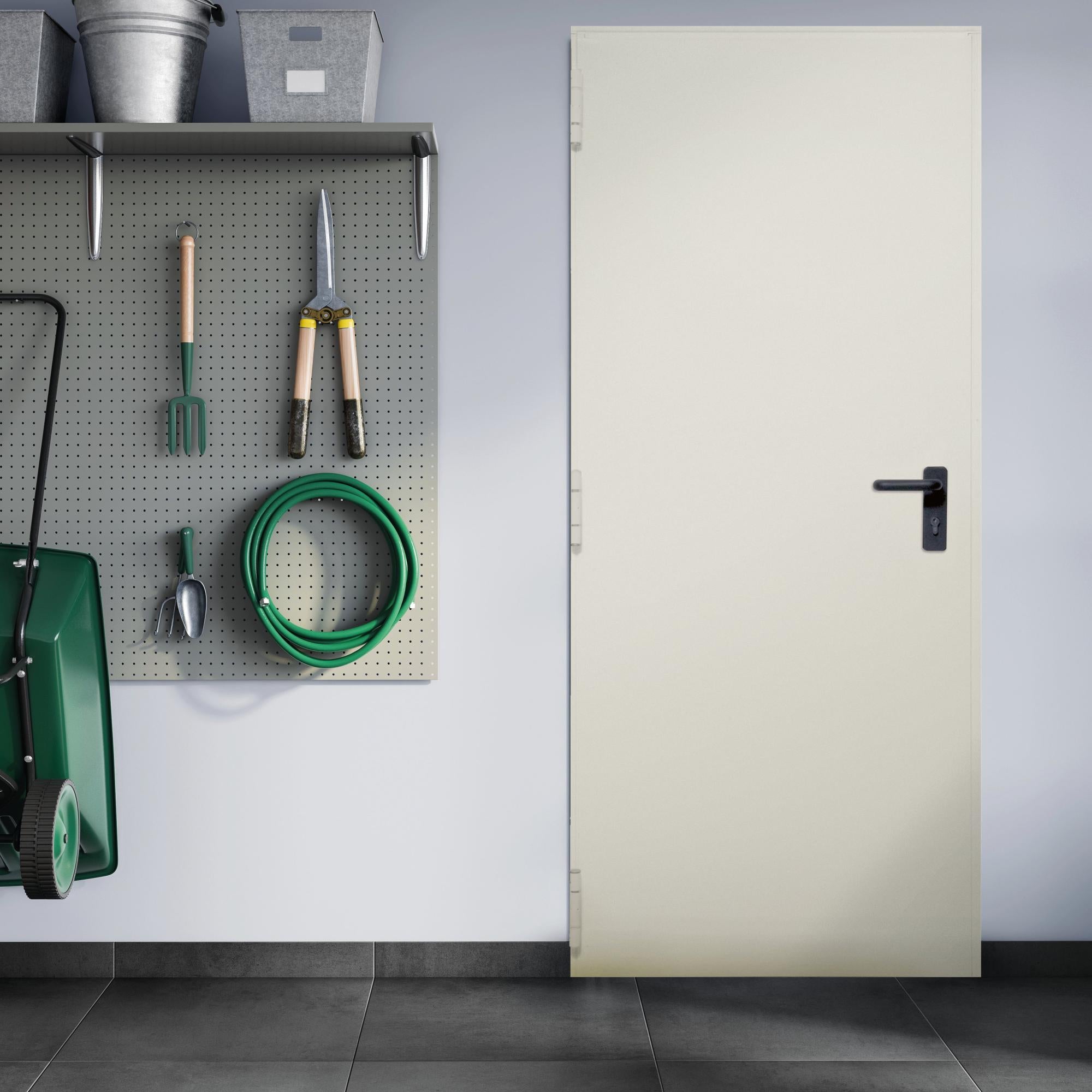 Porta tagliafuoco battente EI2 120 grigio L 100 x H 215 cm reversibile ...