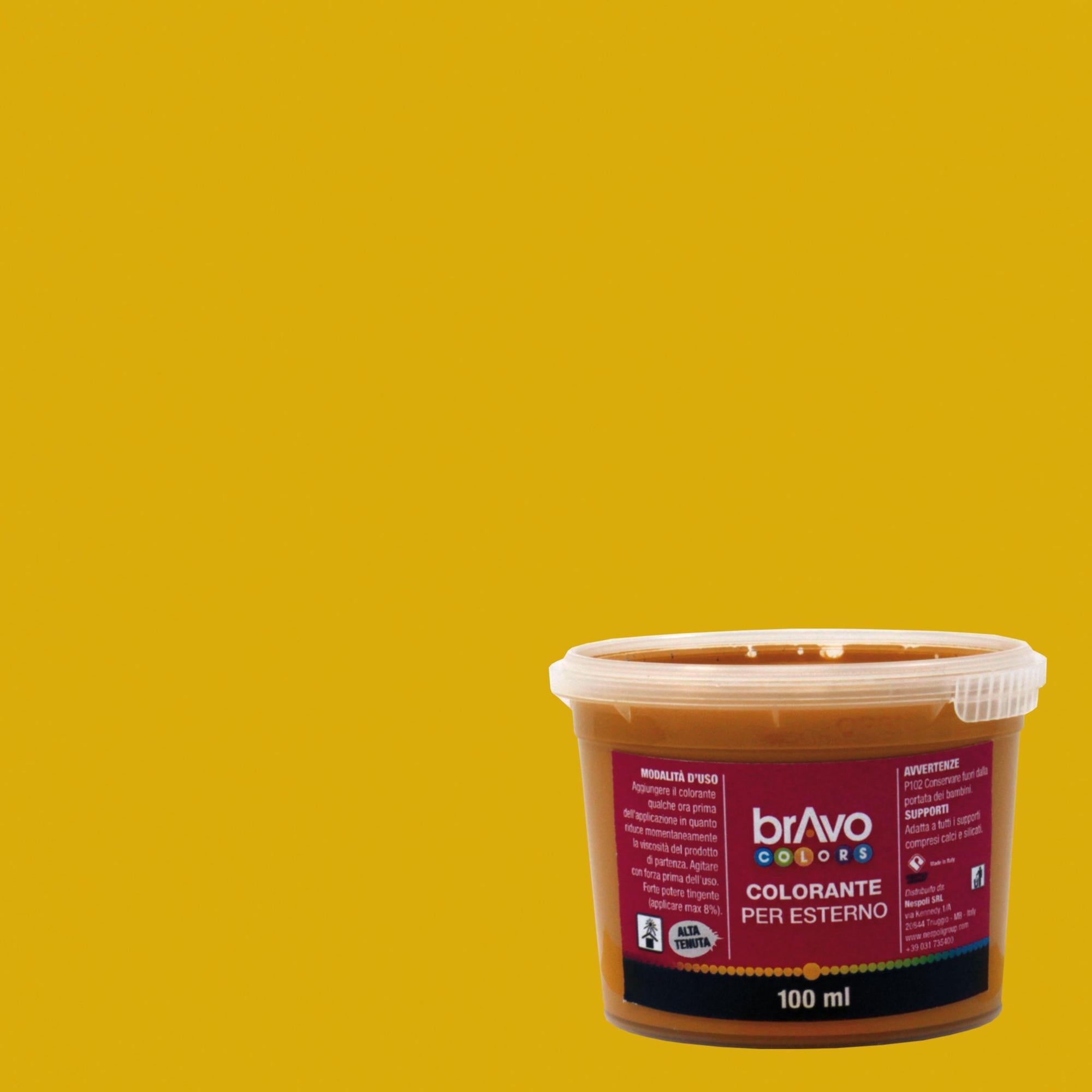 Colorante liquido BRAVO universale per esterni 100 ml giallo ossido ...