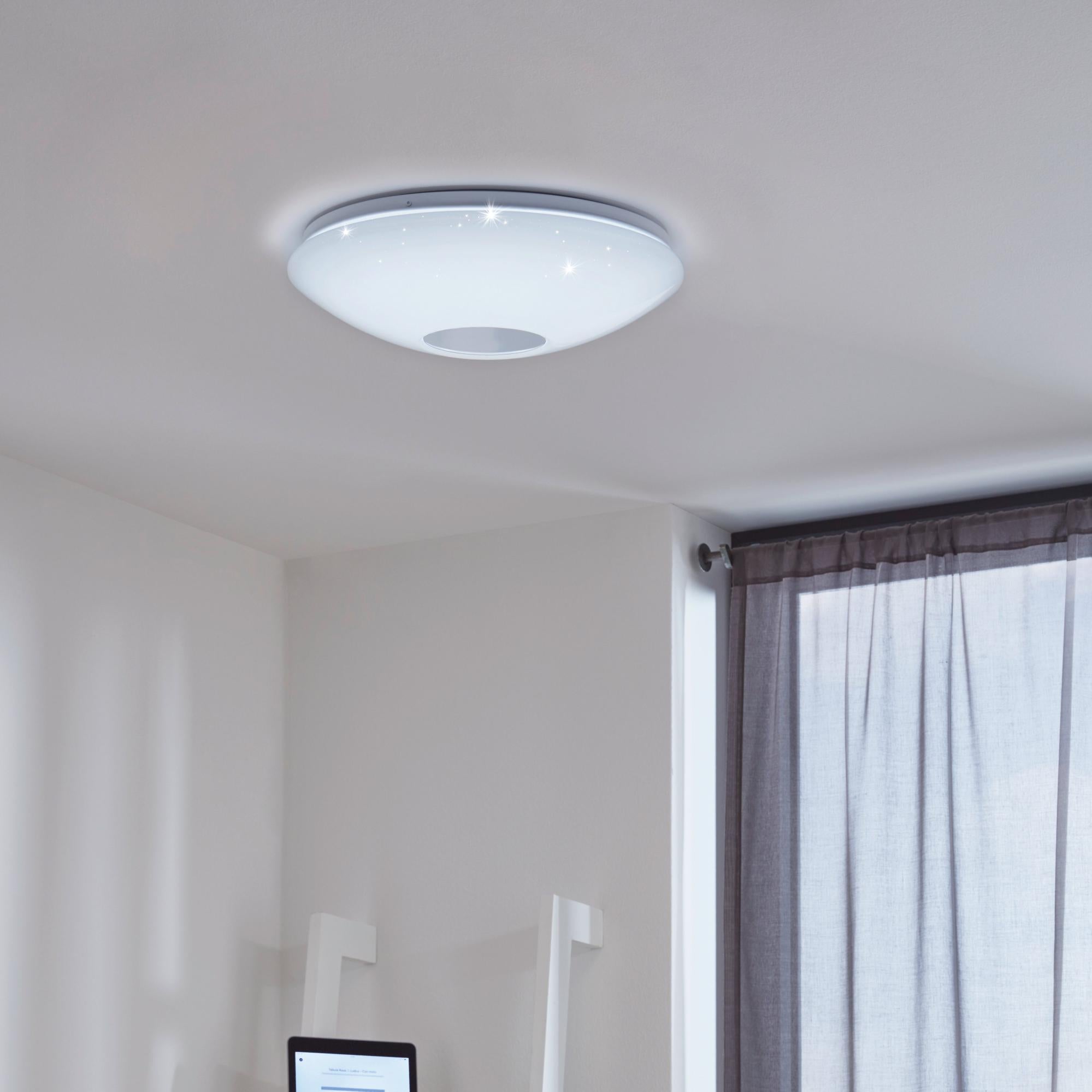 Plafoniera moderno Voltago-C LED dimmerabile , in policarbonato, bianco ...