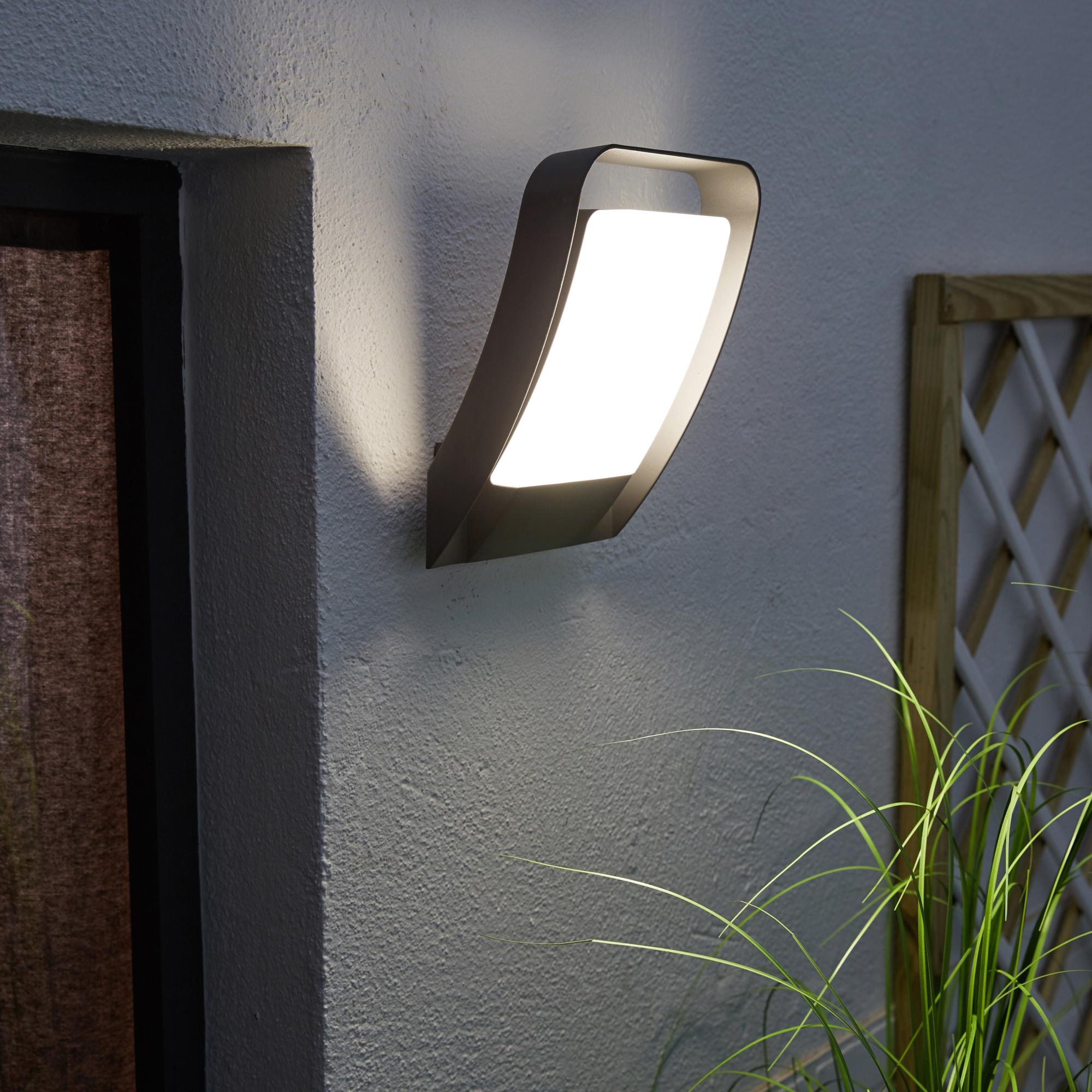 Applique Hosford LED in alluminio, grigio, 15.5W IP54 INSPIRE | Leroy ...