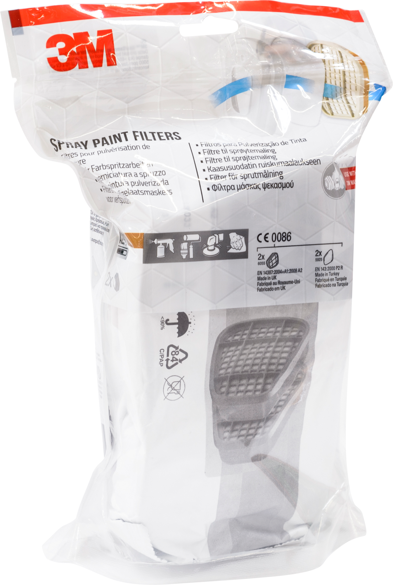 Filtro di ricambio 3M 6002R P2 2 pezzi | Leroy Merlin