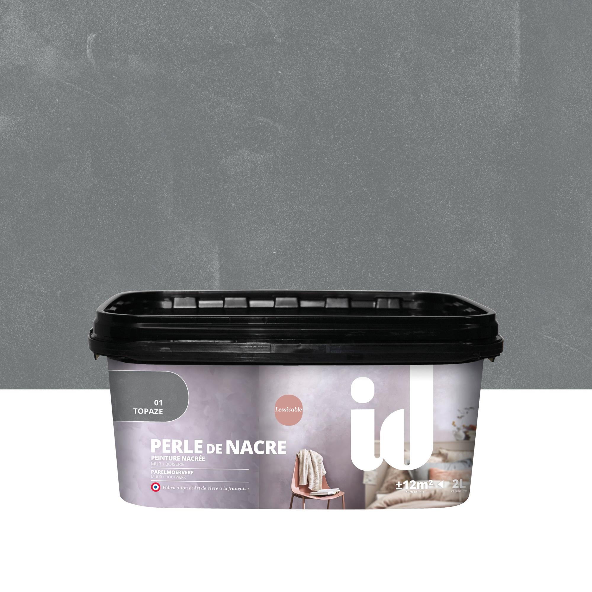 Pittura decorativa madreperla grigio topazio 2 l ID | Leroy Merlin