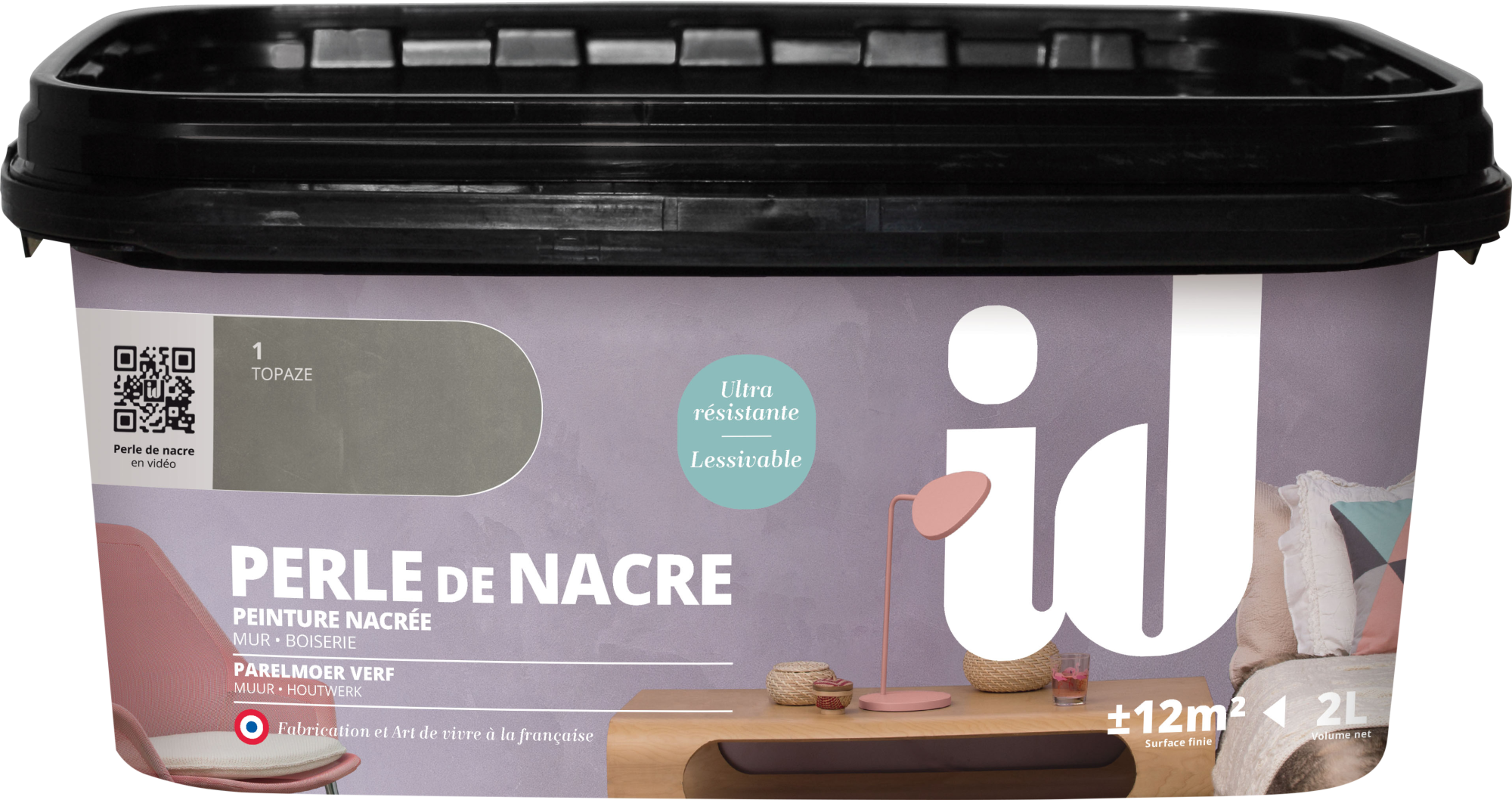 Pittura decorativa madreperla grigio topazio 2 l ID | Leroy Merlin