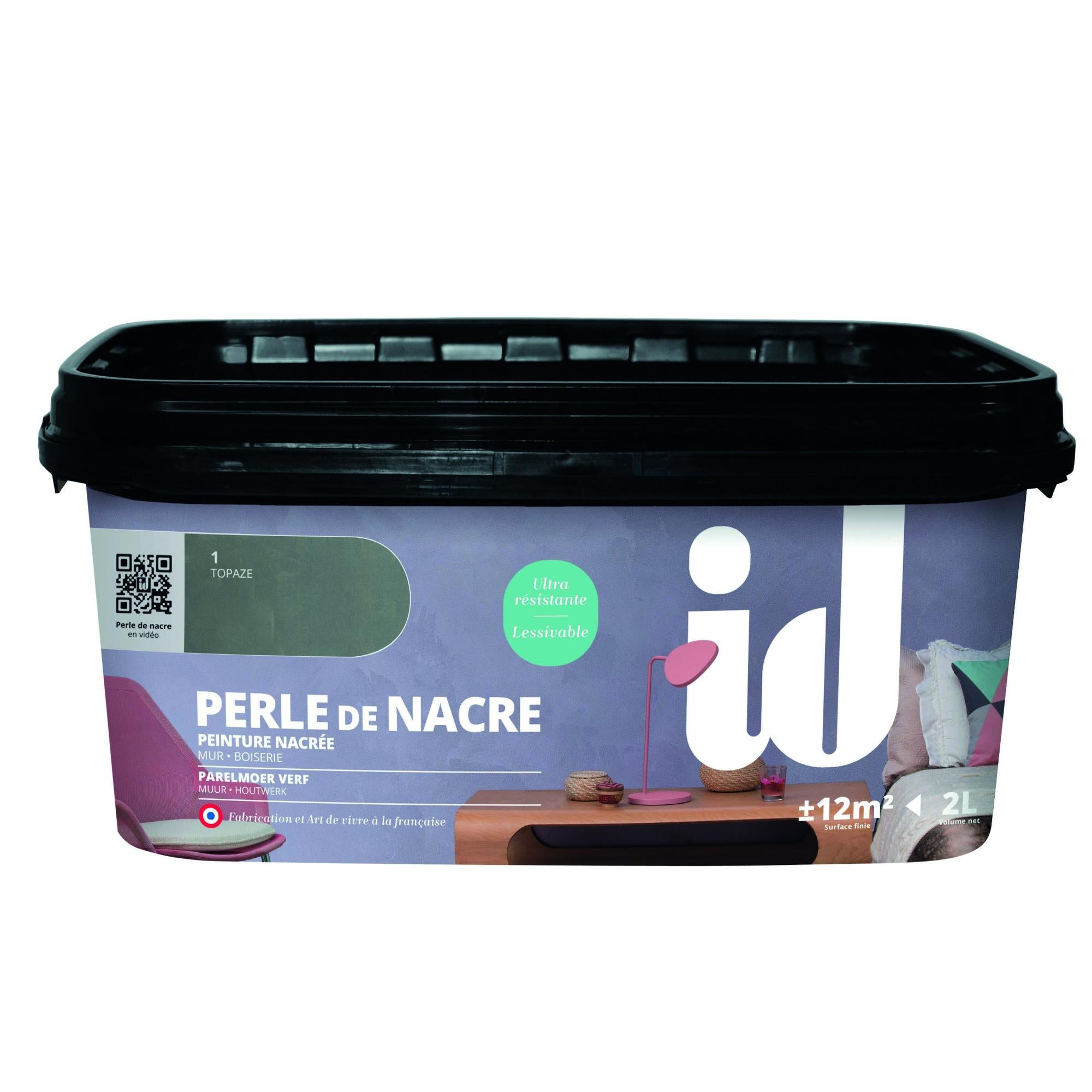 Pittura decorativa madreperla grigio topazio 2 l ID | Leroy Merlin