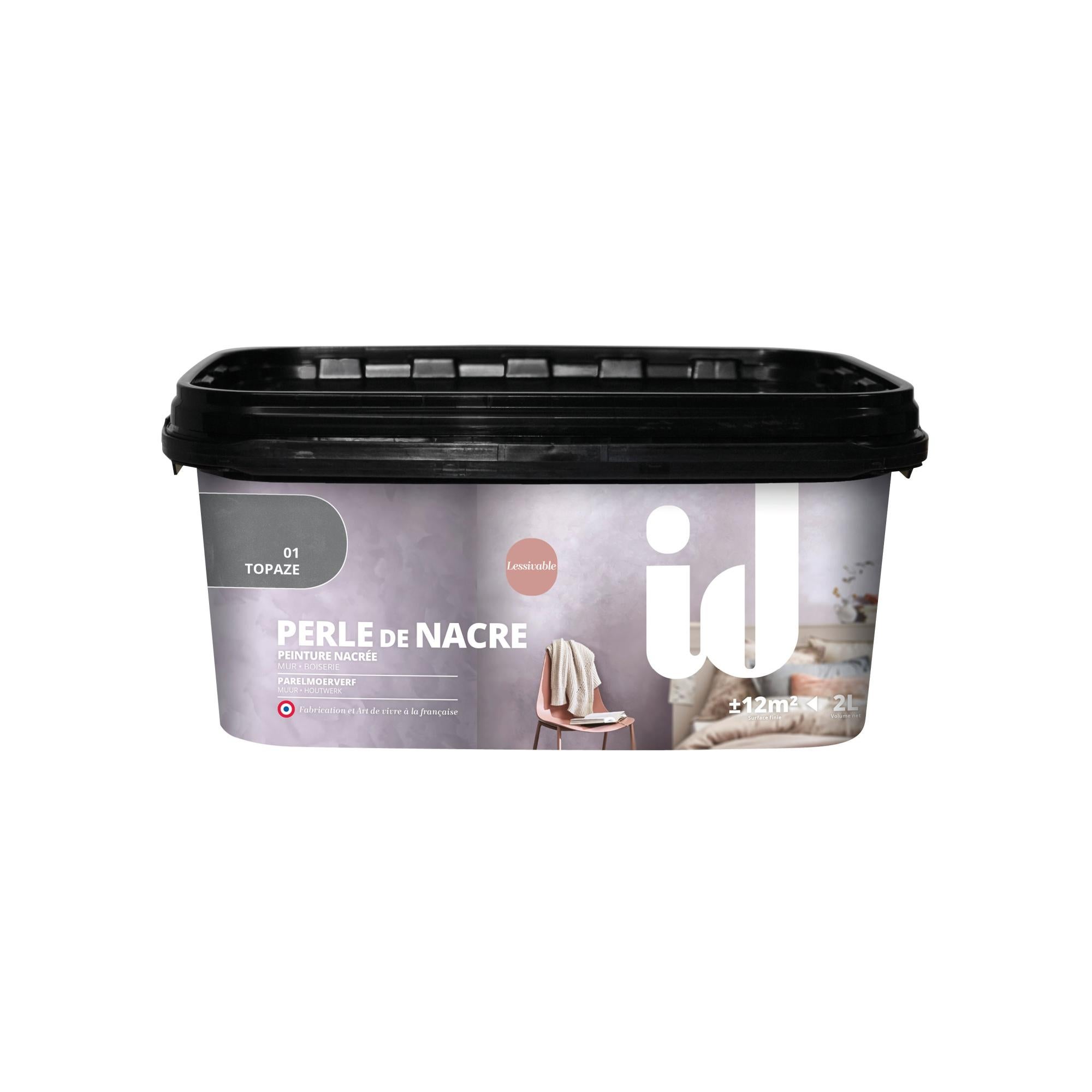 Pittura decorativa madreperla grigio topazio 2 l ID | Leroy Merlin