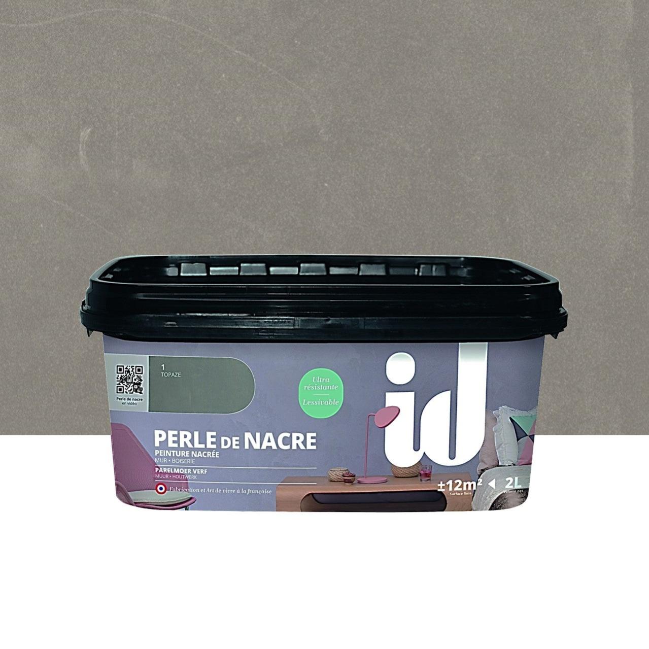 Pittura decorativa madreperla grigio topazio 2 l ID | Leroy Merlin