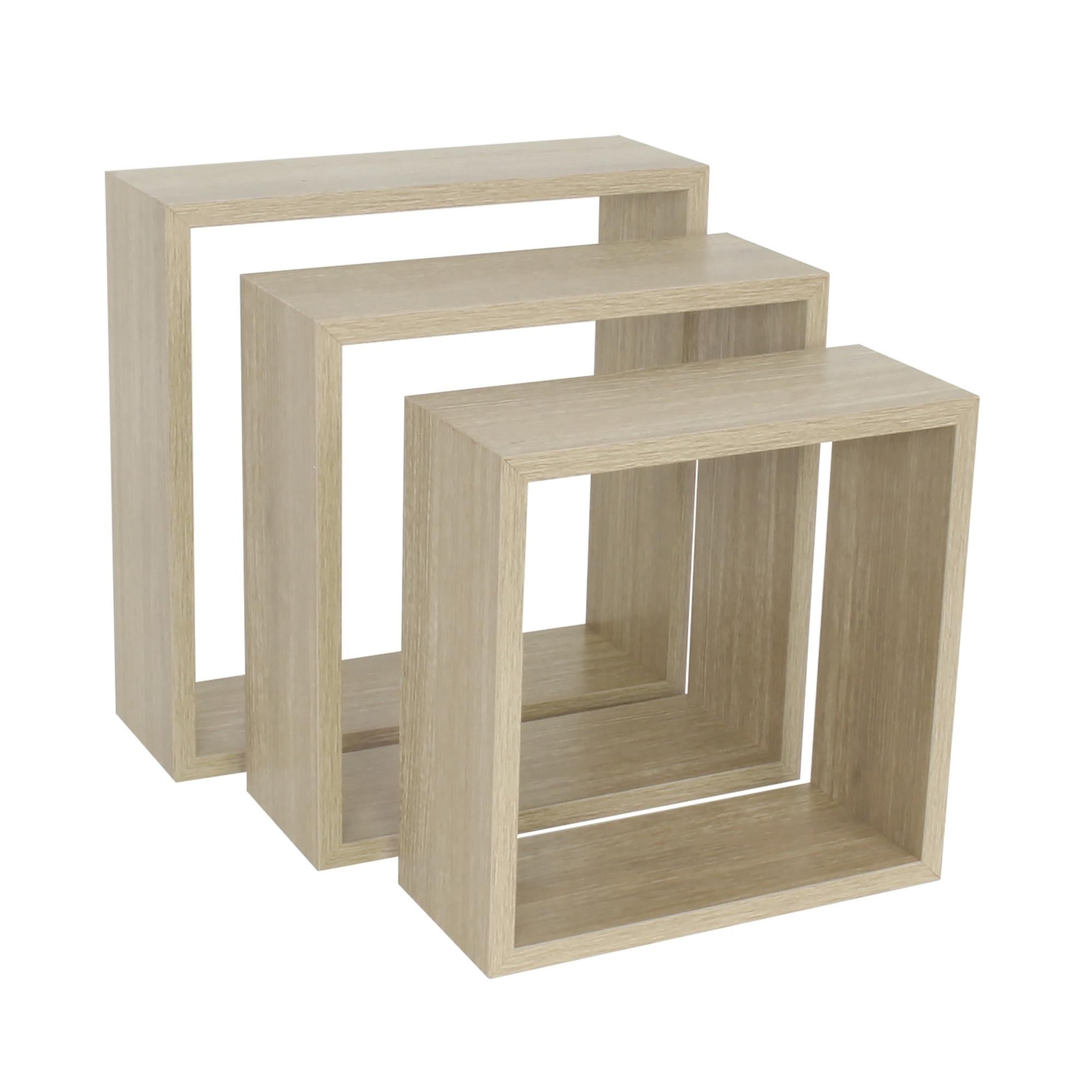 Mensola a muro Spaceo quadrato in legno L 12 cm quercia | Leroy Merlin
