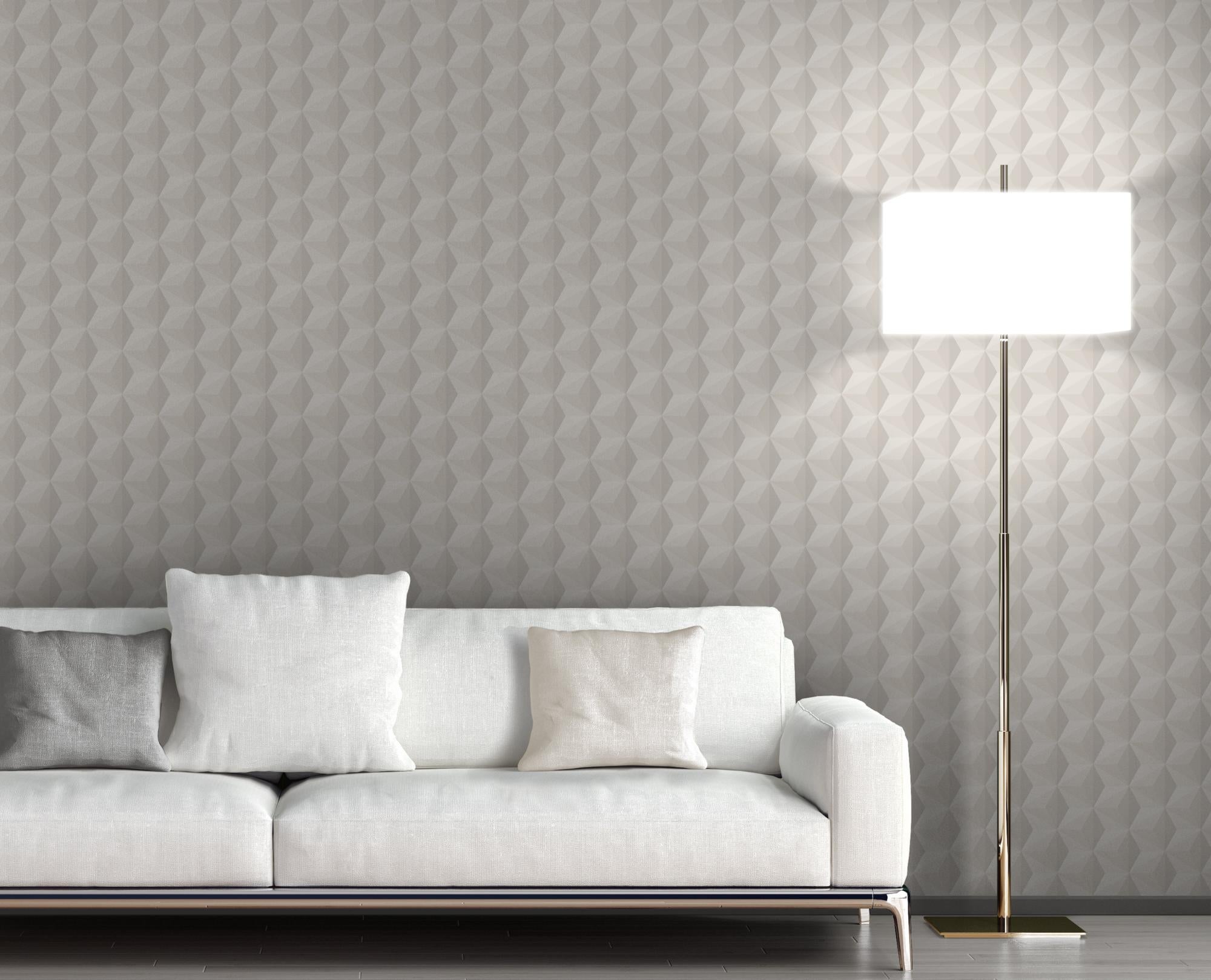 Carta da parati New Life Optical tortora, 53 cm x 10.05 m | Leroy Merlin