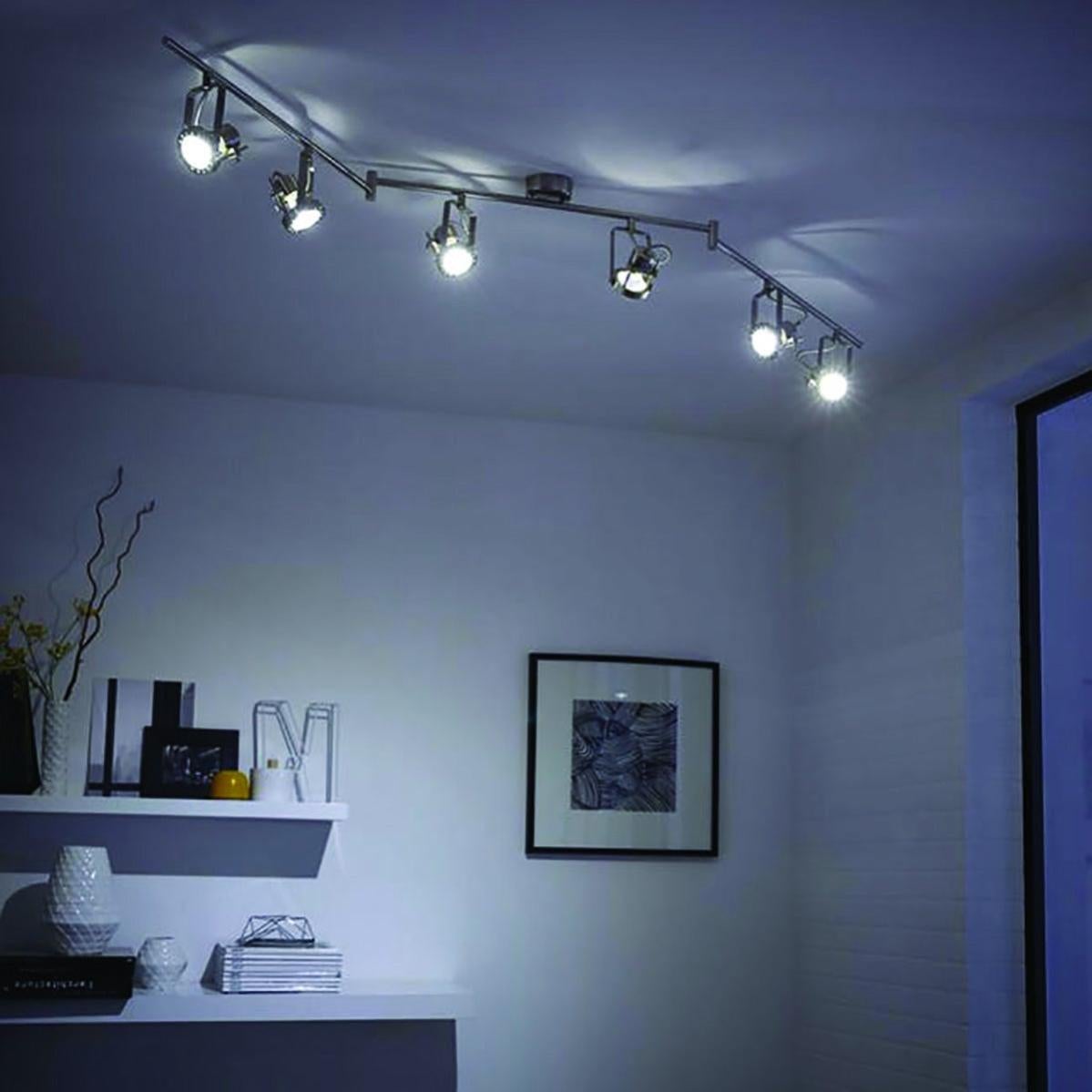 Faretto decorativo senza fonte luminosa 6 luci Technic cromo GU10 42W ...