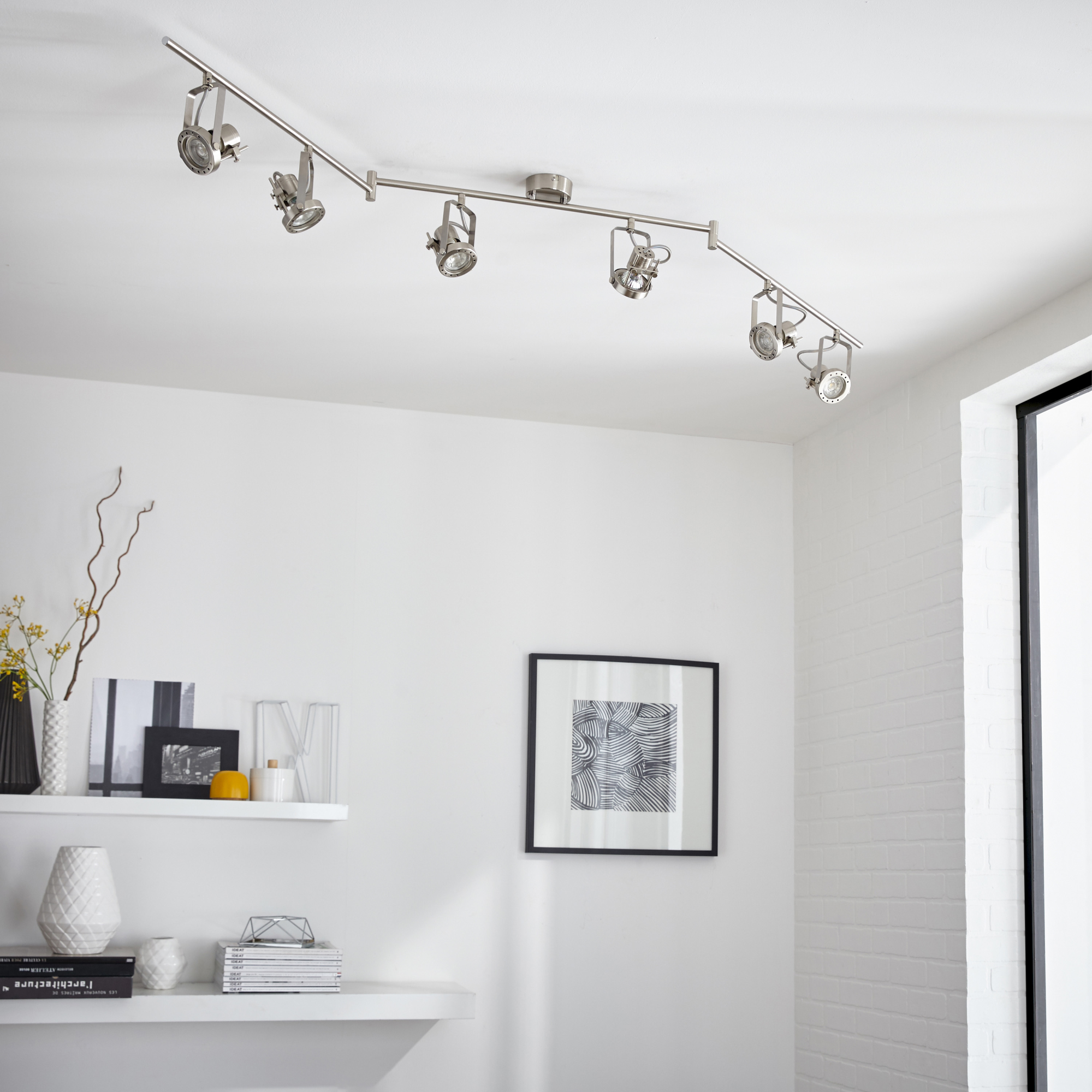 Faretto decorativo senza fonte luminosa 6 luci Technic cromo GU10 42W ...