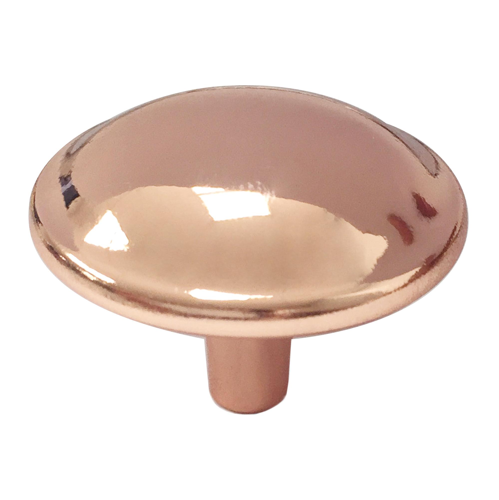 Pomolo per mobile 3118 in zama rame lucido Ø 32 mm, 4 pezzi | Leroy Merlin