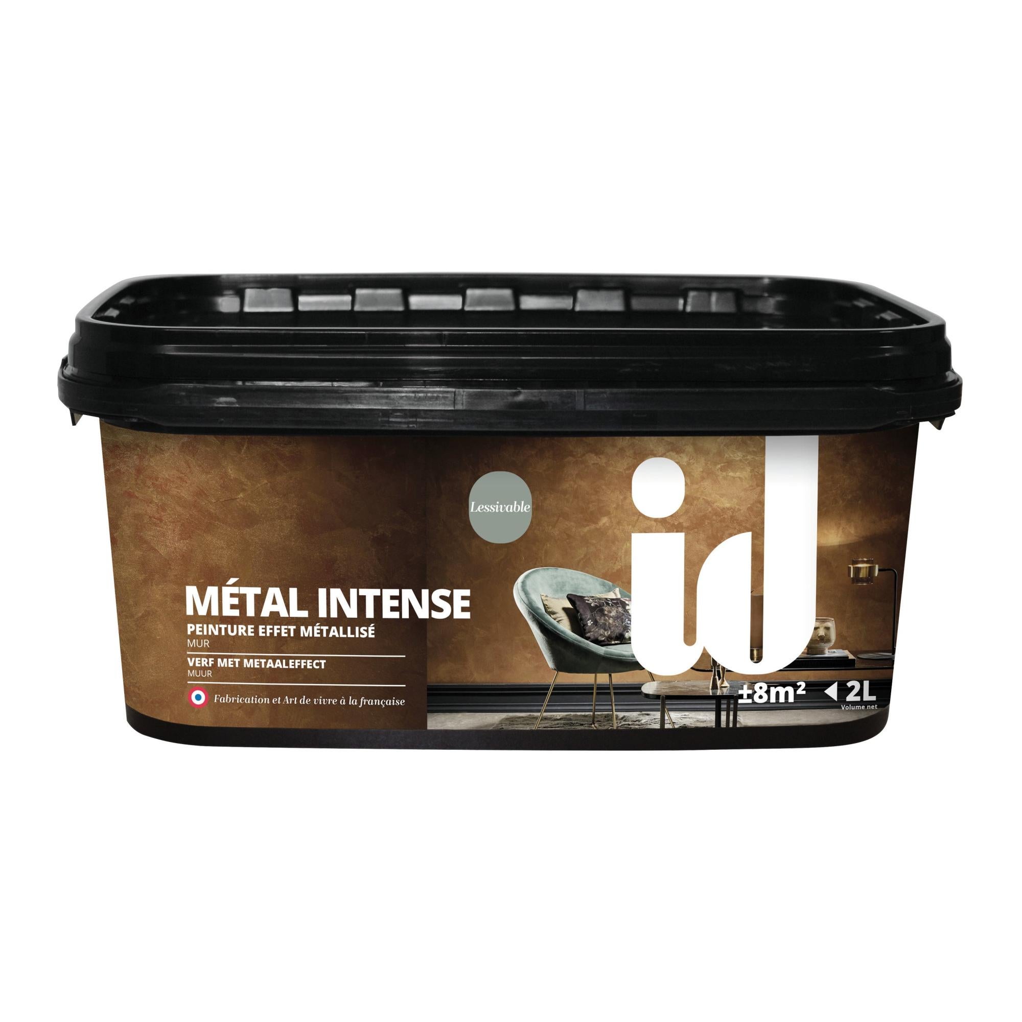 Pittura decorativa effetto metallo marrone metallizzato 2 l ID | Leroy ...