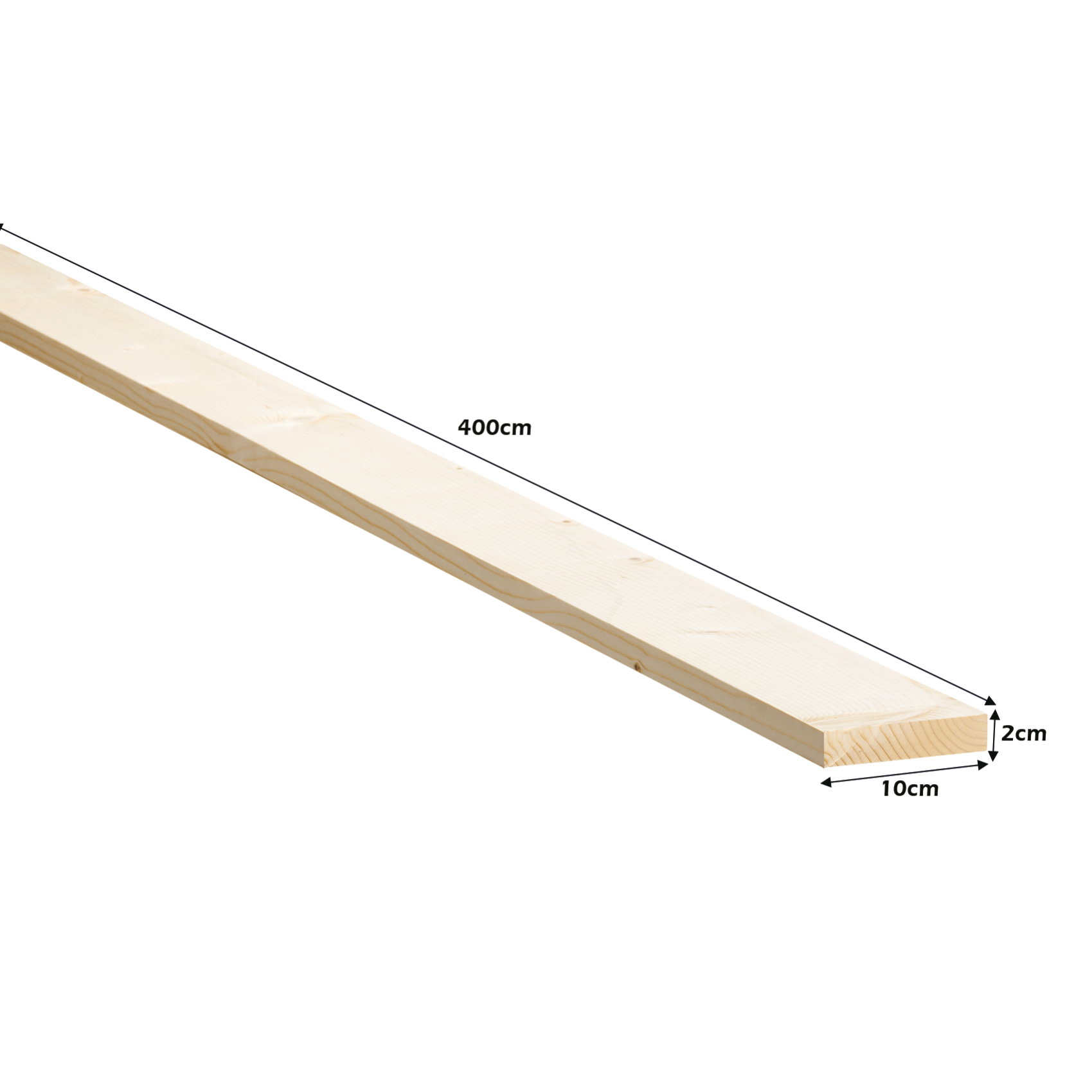 Tavola in abete piallato L 400 x P 10 x Sp 2 cm | Leroy Merlin