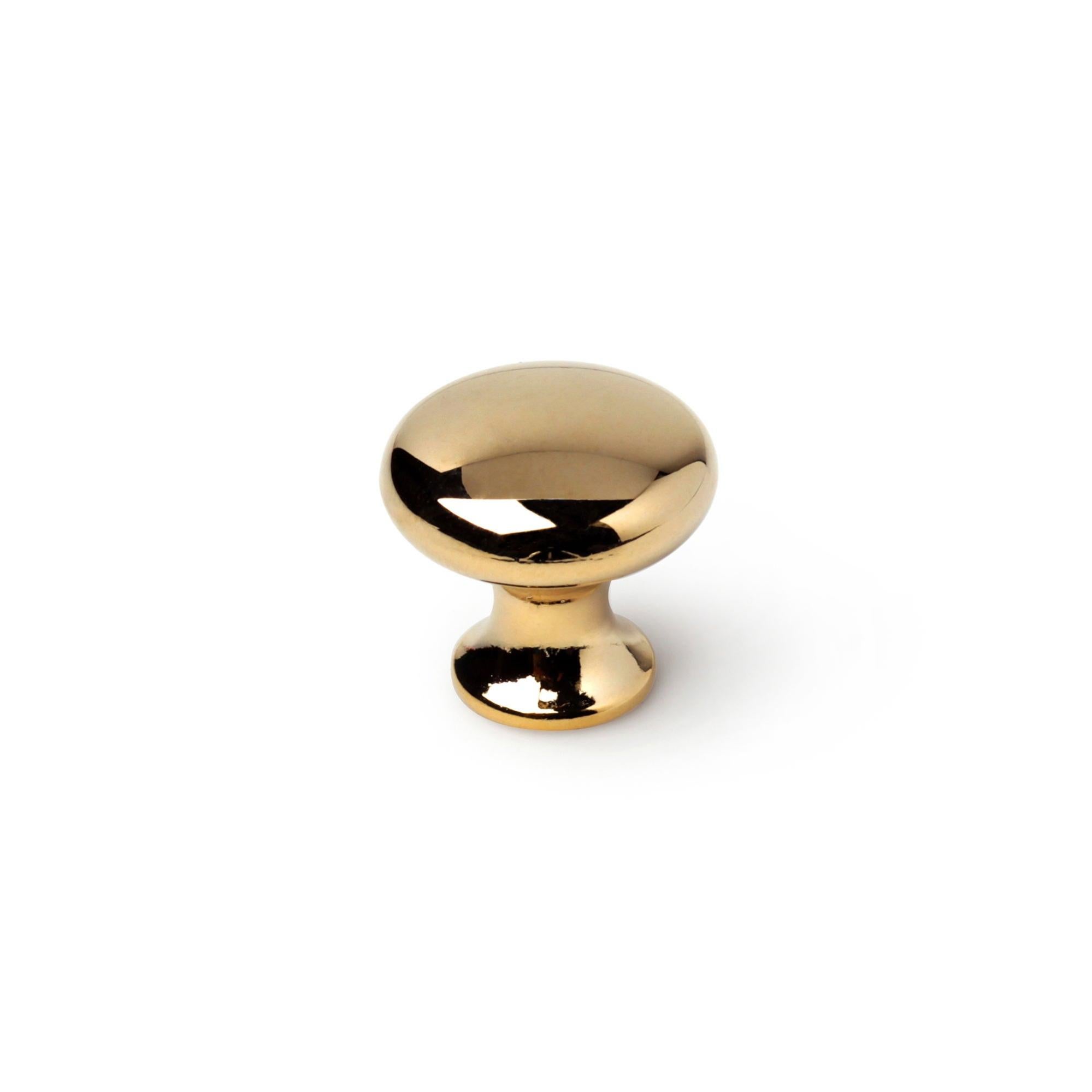 Pomolo per mobili 760 in zama oro antico lucido Ø 25 mm, 4 pezzi ...