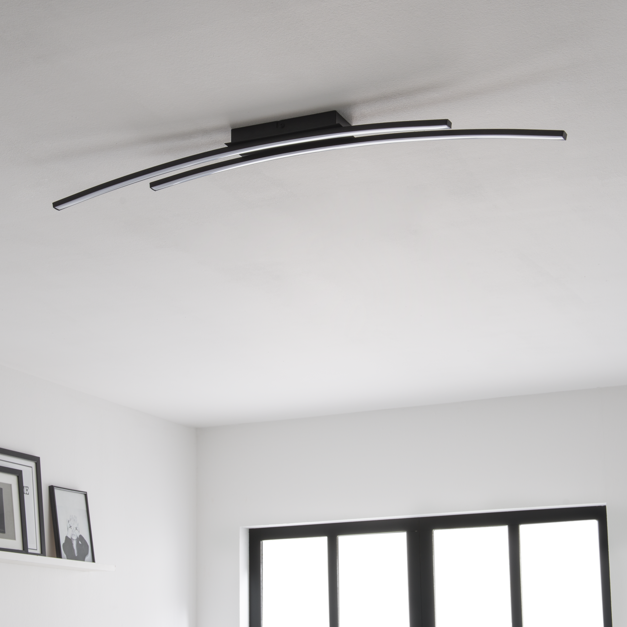 Plafoniera moderno Beryl LED , in alluminio, nero D. 95 cm 95 cm ...