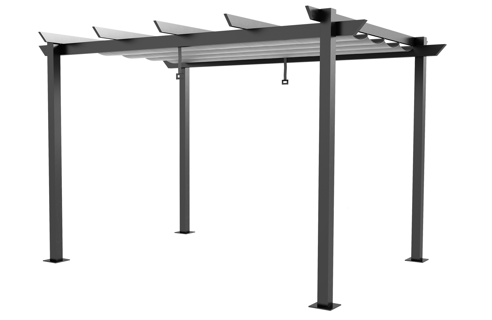 Pergola Omega in alluminio struttura grigio antracite L 400 x P 282 x H ...