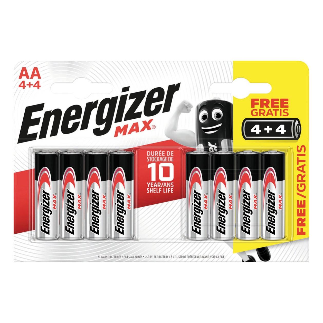 Pila alcalina LR06 ENERGIZER 8 batterie | Leroy Merlin