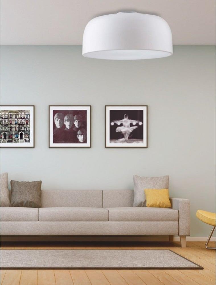 Plafoniera moderno Bistrot bianco, in metallo, D. 38 cm 3 luci LUCE AMBIENTE DESIGN | Leroy Merlin