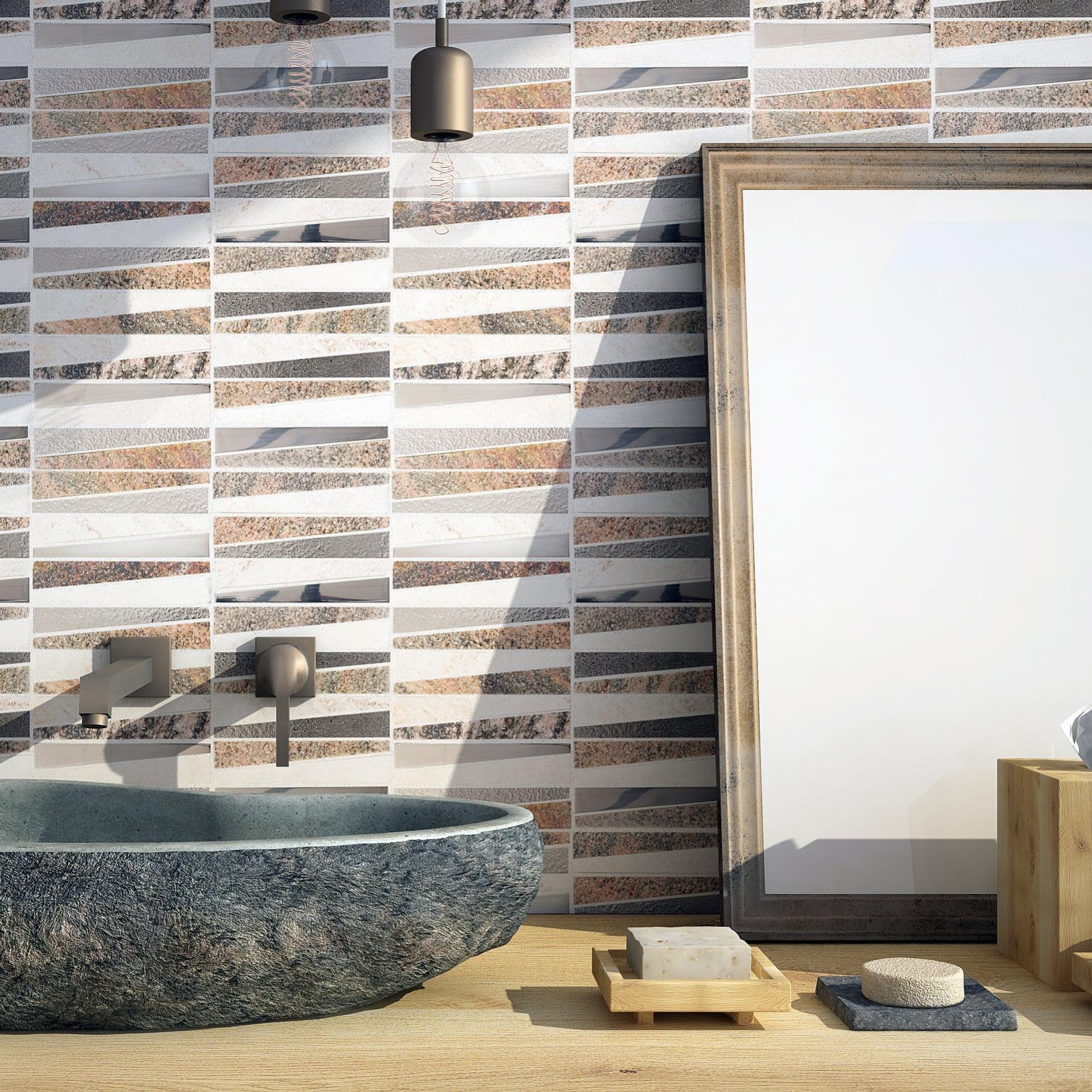 Mosaico pietra Stardust Quartz multicolore | Leroy Merlin