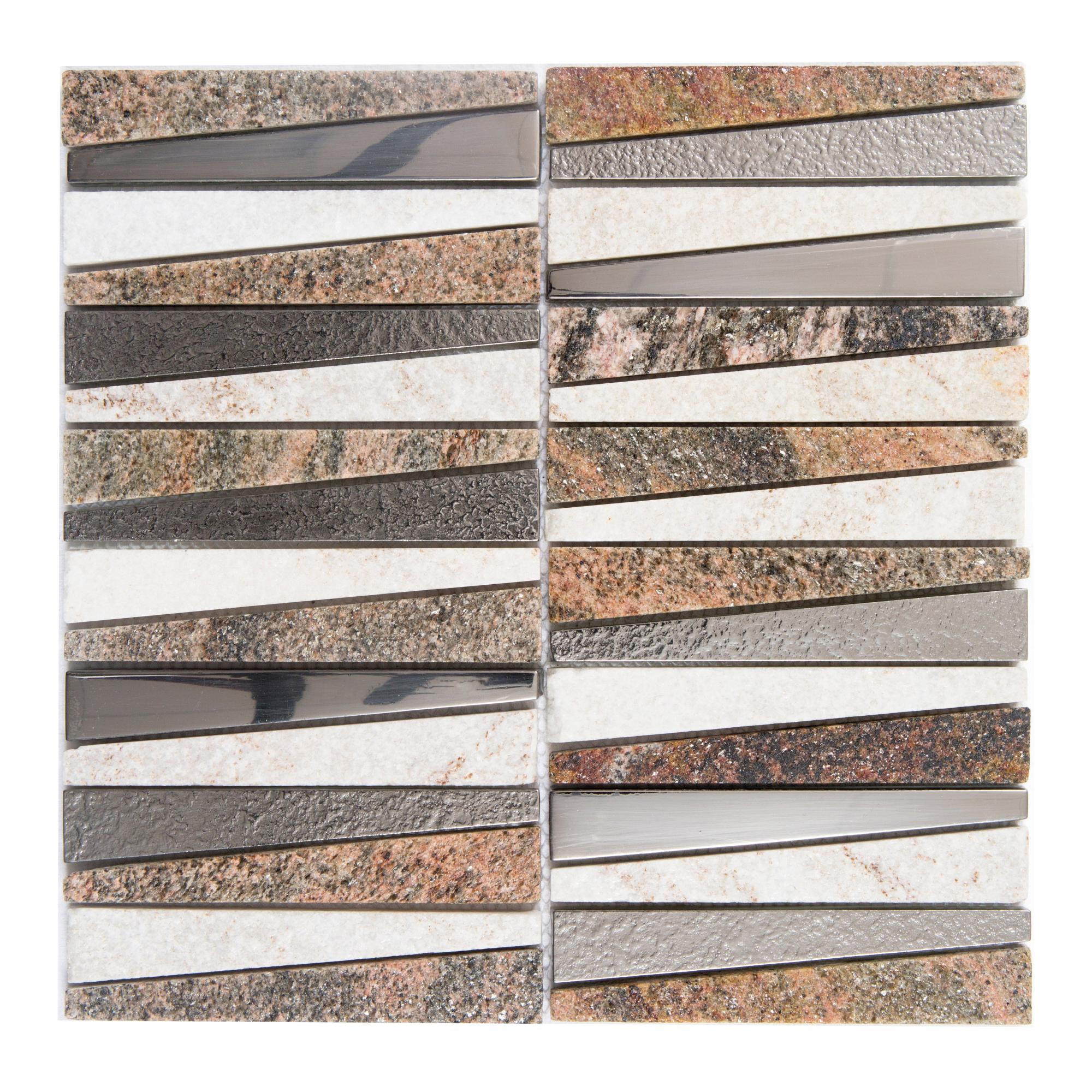 Mosaico pietra naturale Stardust Quartz multicolore sp. 8 mm. | Leroy ...
