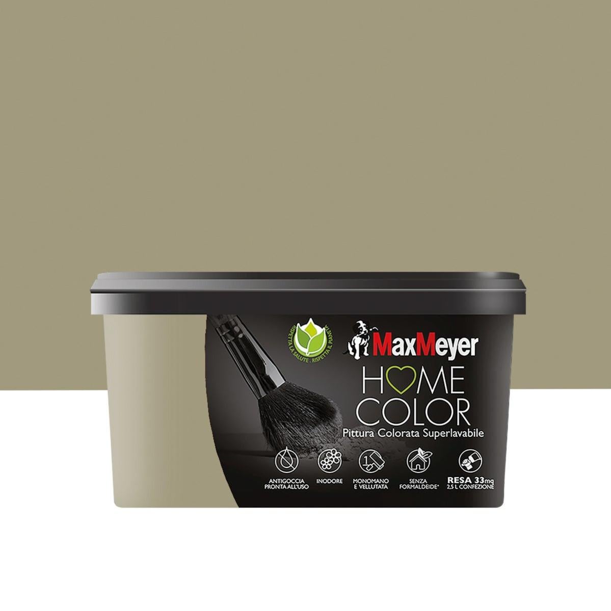 Pittura per interni super lavabile, MAXMEYER Home Color marrone fango ...