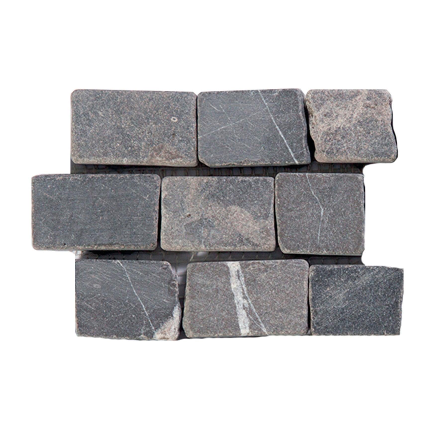 Campione di mosaico pietra Brick nero sp. 10 mm. | Leroy Merlin