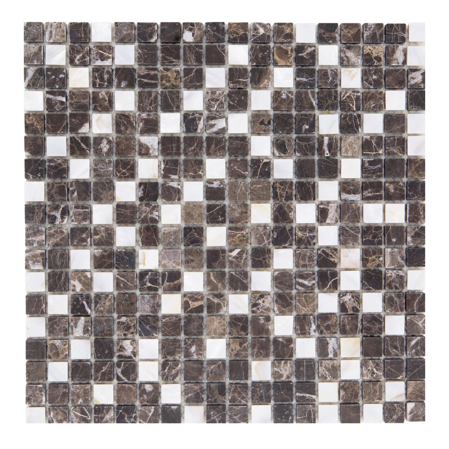 Mosaico pietra Pietramora Perla marrone sp. 8 mm. | Leroy Merlin
