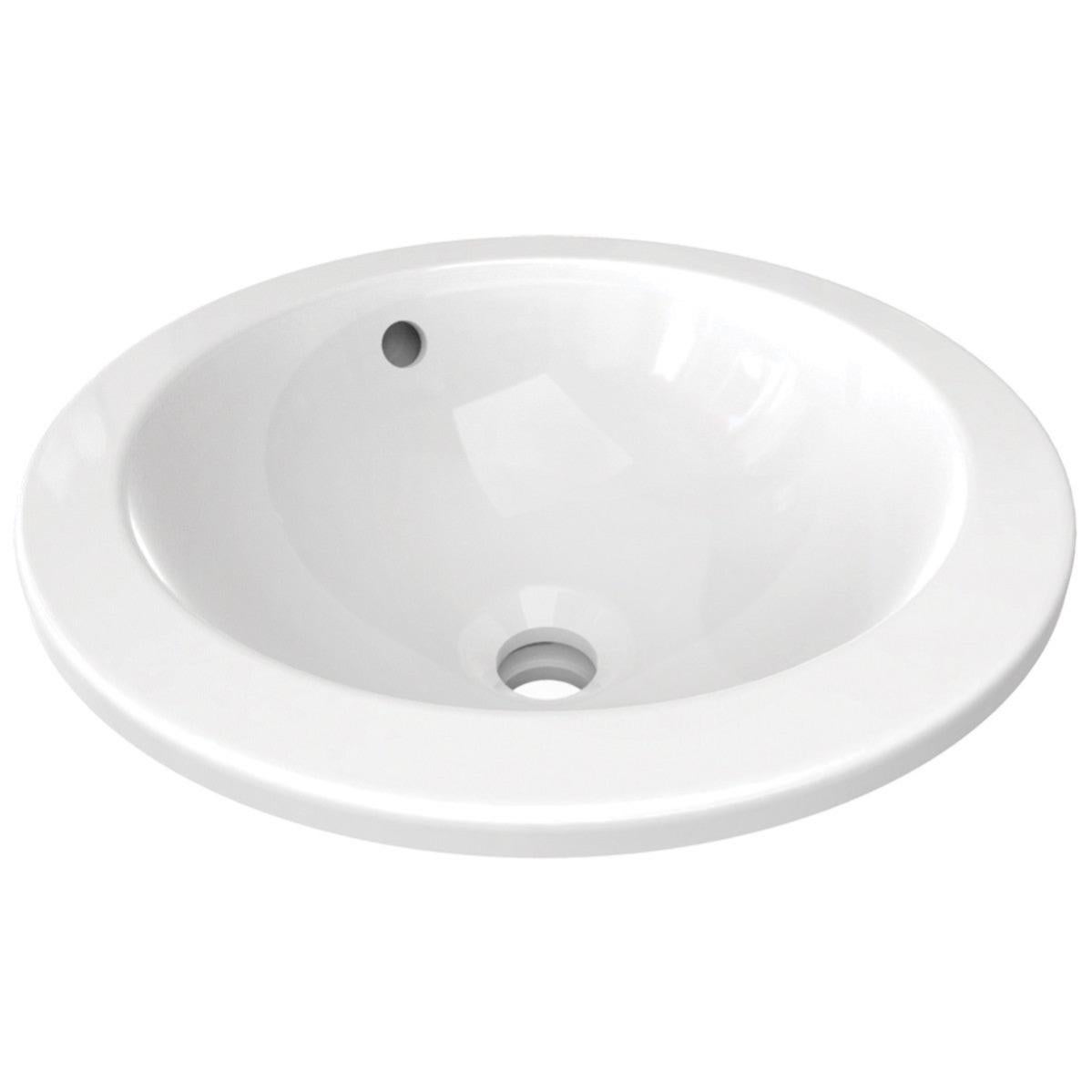 Lavabo da appoggio d'appoggio rettangolare in ceramica bianco | Leroy ...