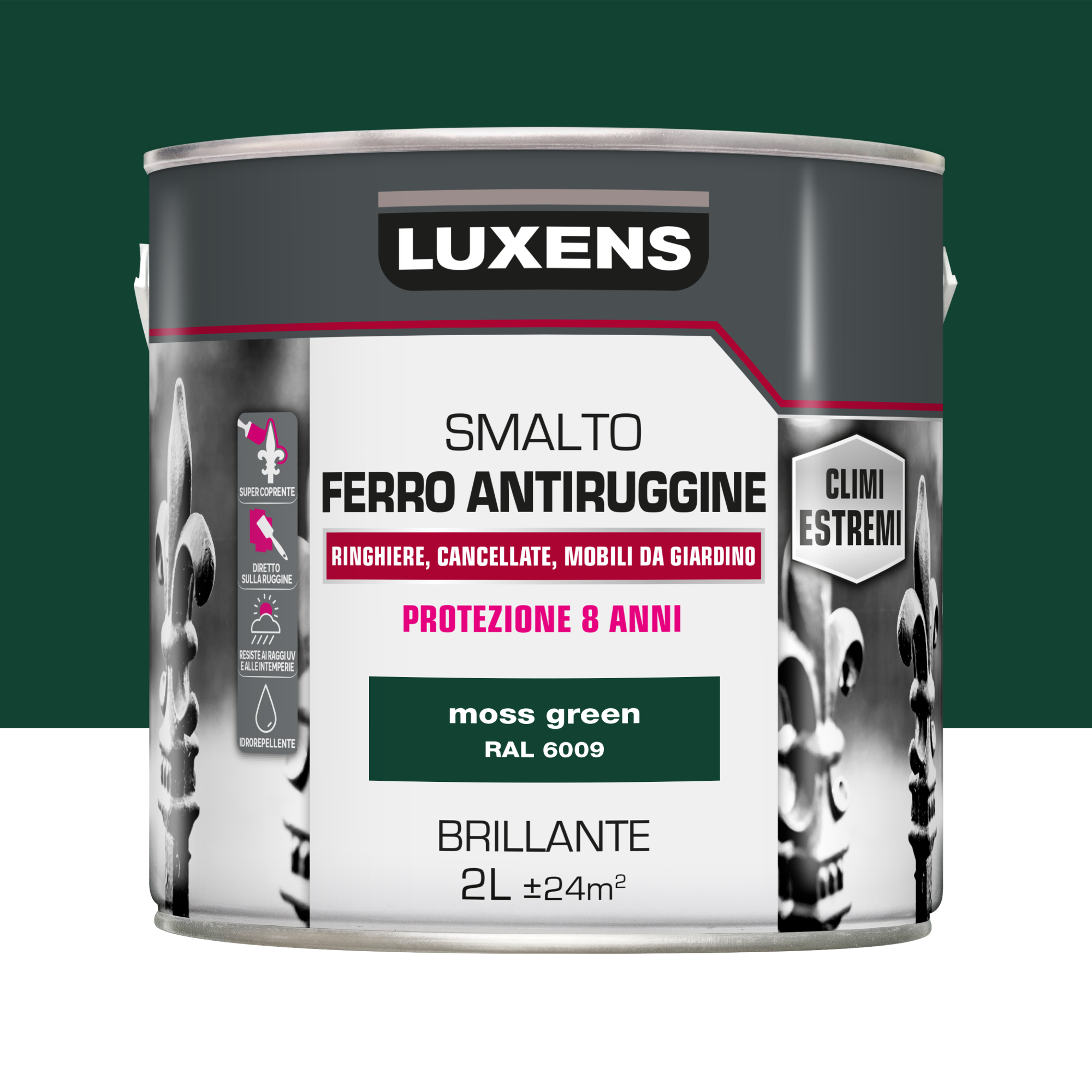 Vernice da esterno LUXENS verde muschio 2 L | Leroy Merlin