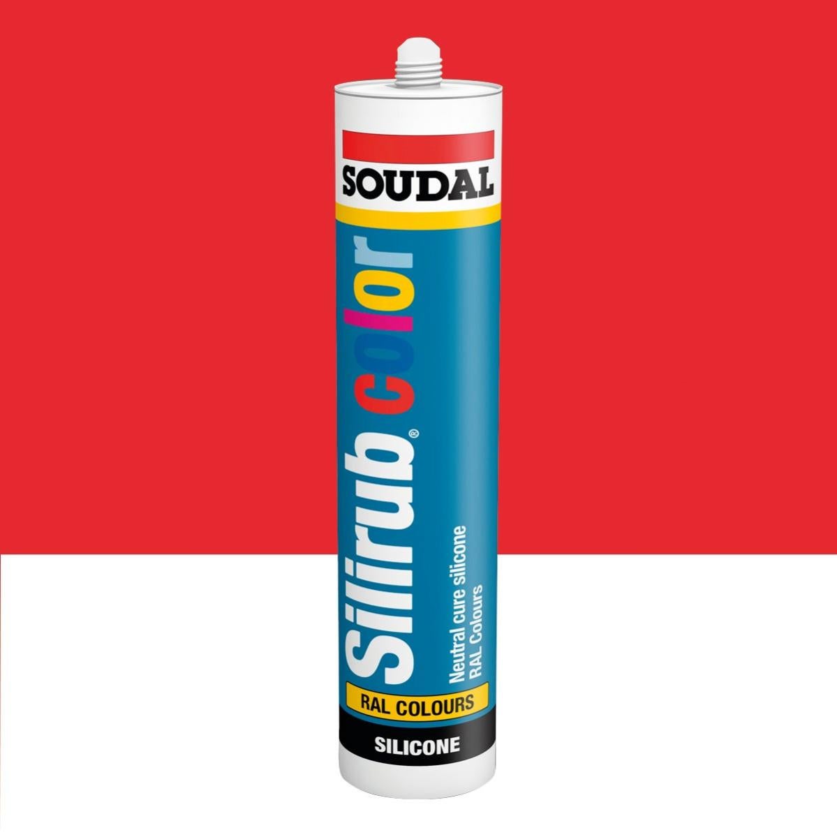 Silicone SOUDAL Multiuso Colorato RAL 3020 rosso traffico 300 ml ...