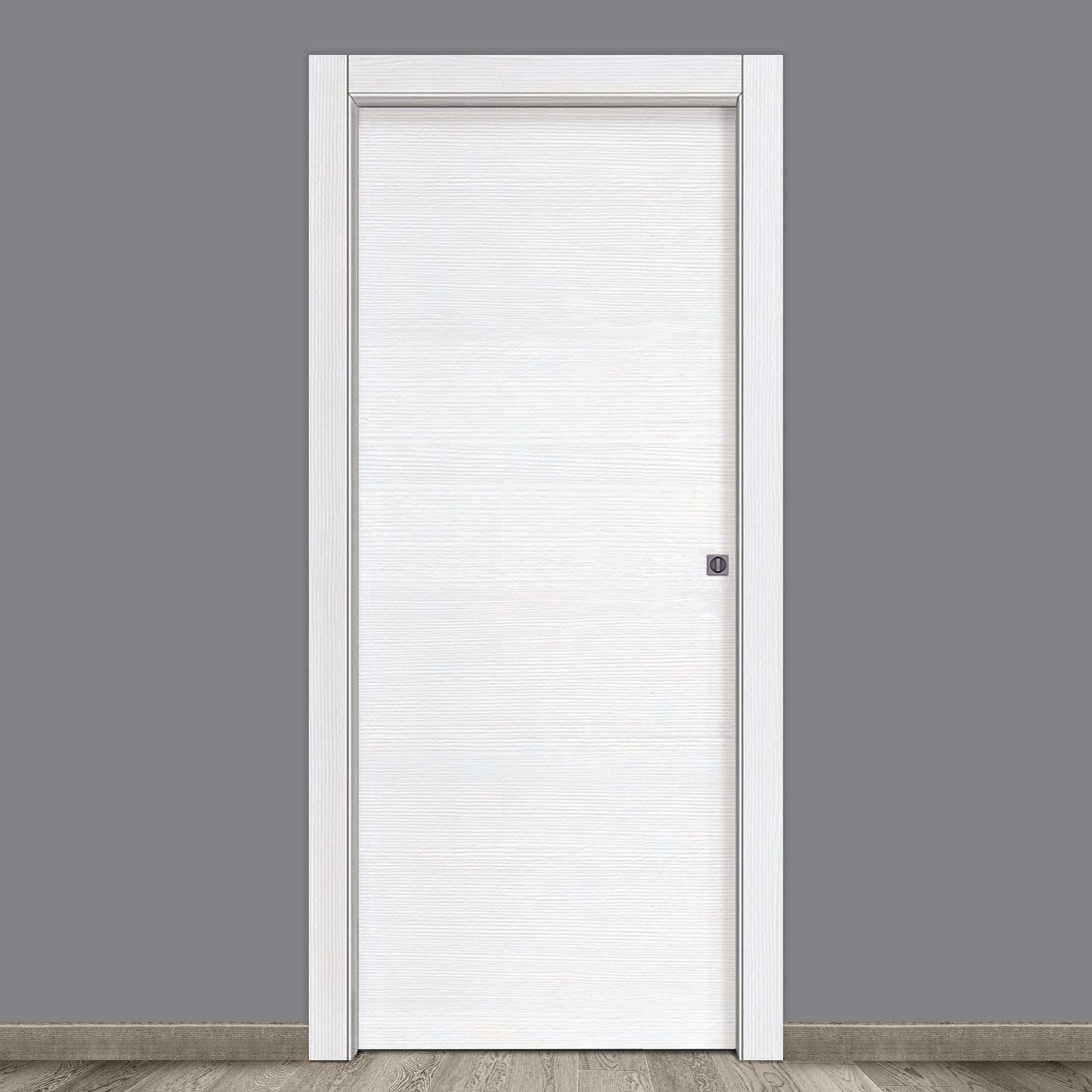 Porta scorrevole a scomparsa Trinity bianco matrix L 90 x H 210 cm ...