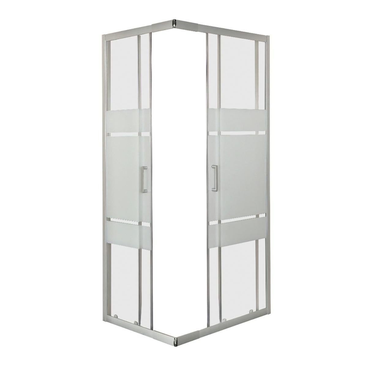 Box doccia rettangolare scorrevole Sinque 90 x 80 cm, H 190 cm in vetro ...