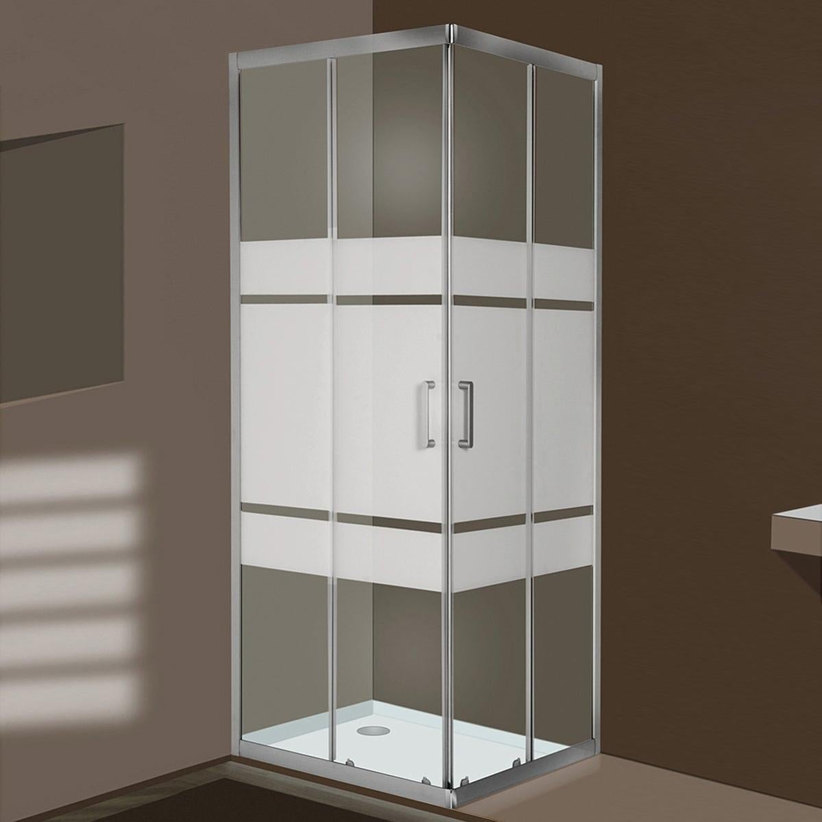 Box doccia rettangolare scorrevole Sinque 100 x 80 cm, H 190 cm in ...