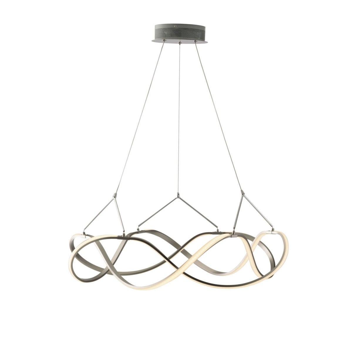 Lampadario Moderno Flight LED nikel, in alluminio, L. 79 cm, 5400 LM ...