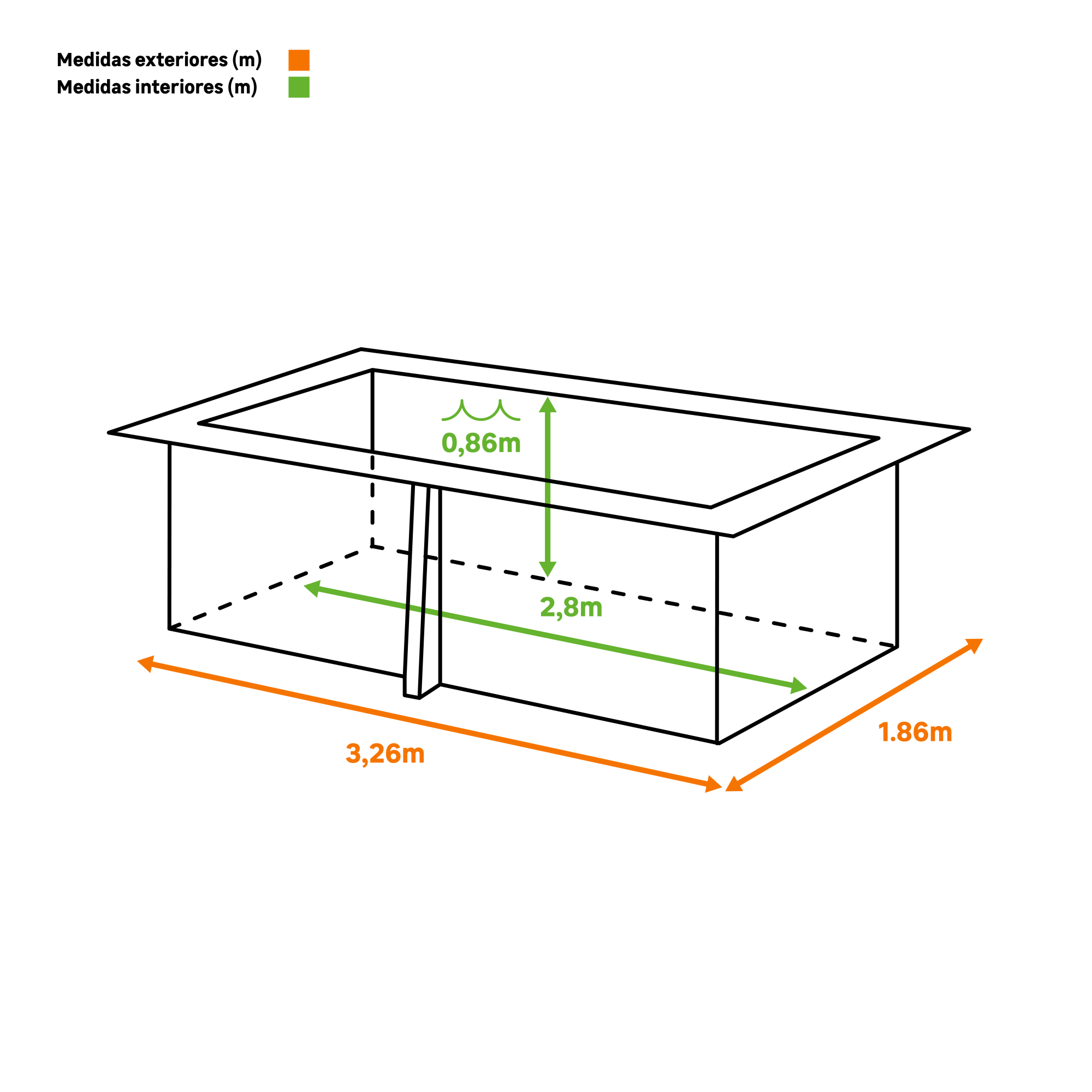 Piscina fuori terra rettangolare GRE KPCOR2814 326x186x96 cm | Leroy Merlin