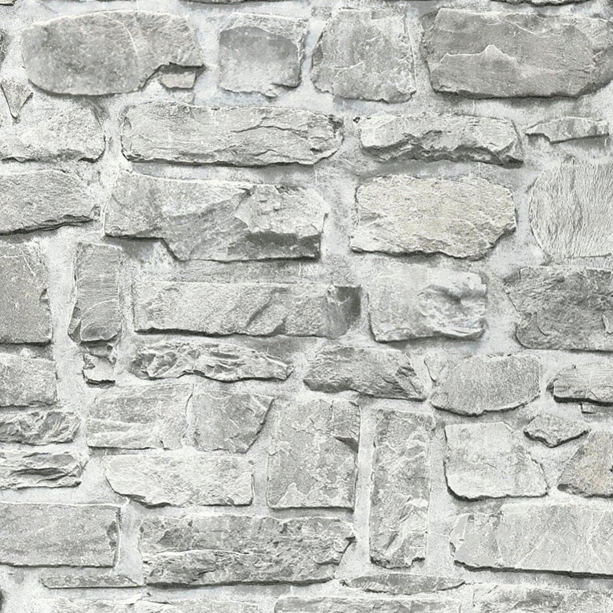 Carta da parati Elements Muro Rustico grigio, 53 cm x 10 m | Leroy Merlin