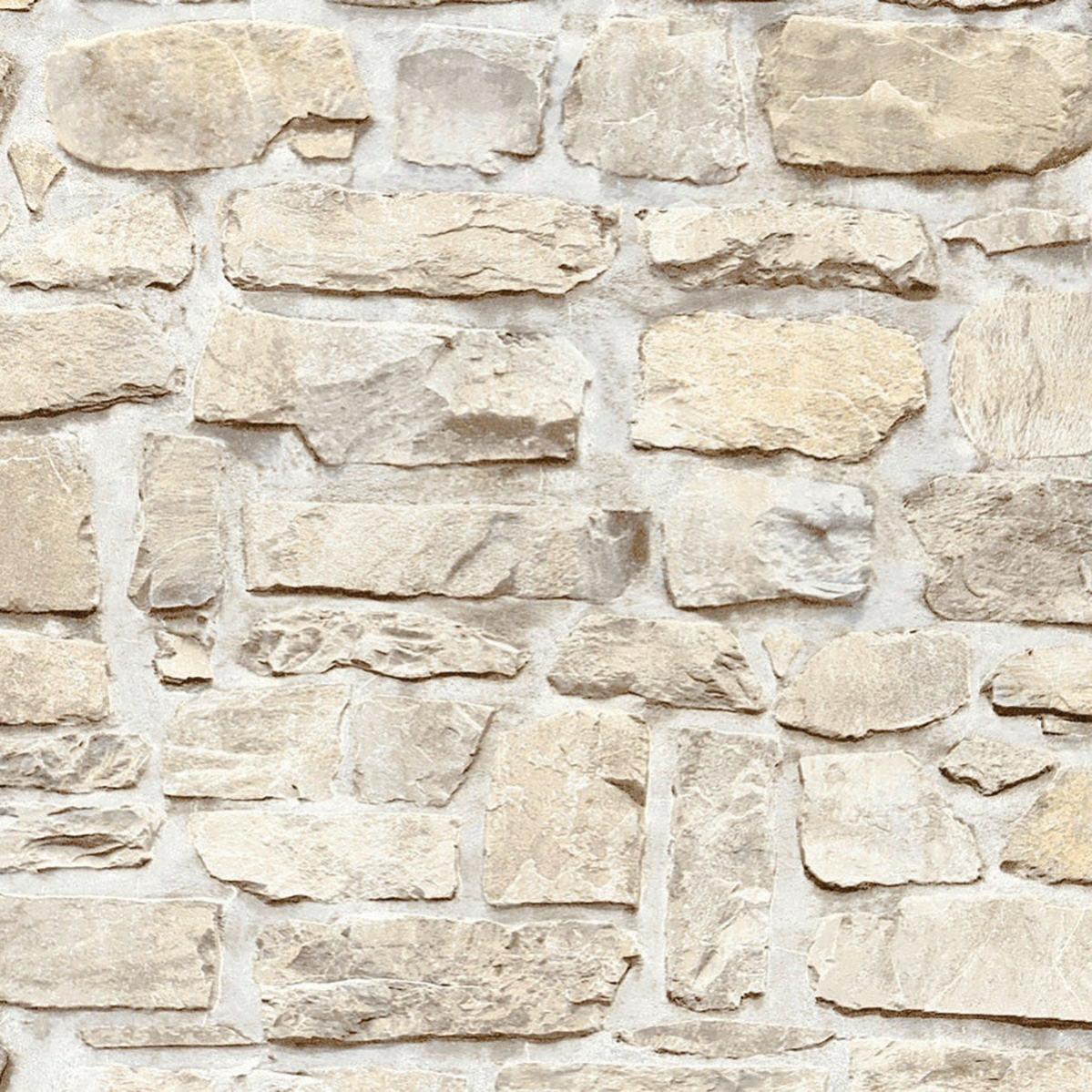 Carta da parati Elements Muro Rustico beige, 53 cm x 10 m | Leroy Merlin