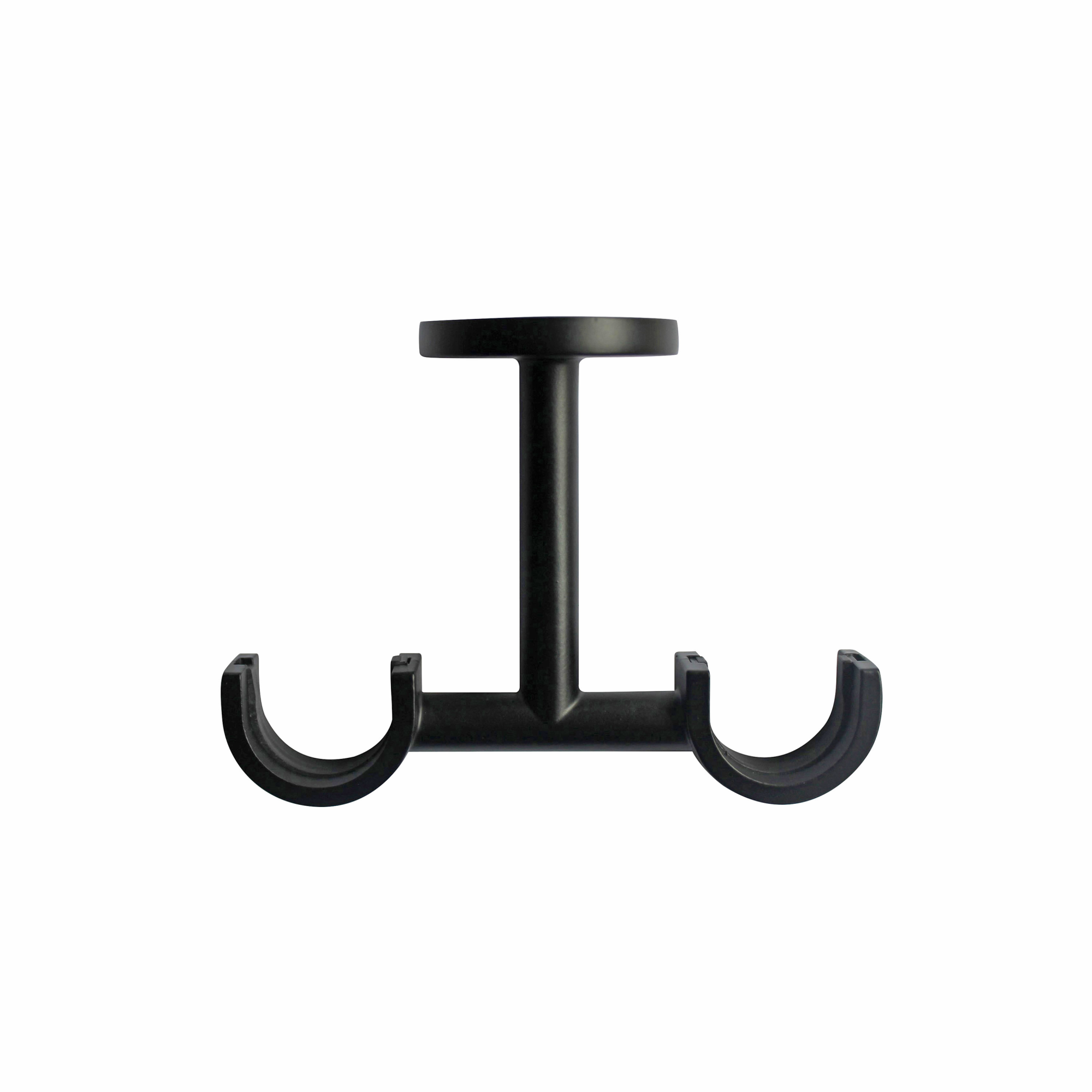 Supporto doppio aperto Ø28mm Graph EASY FIX in alluminio nero opaco ...