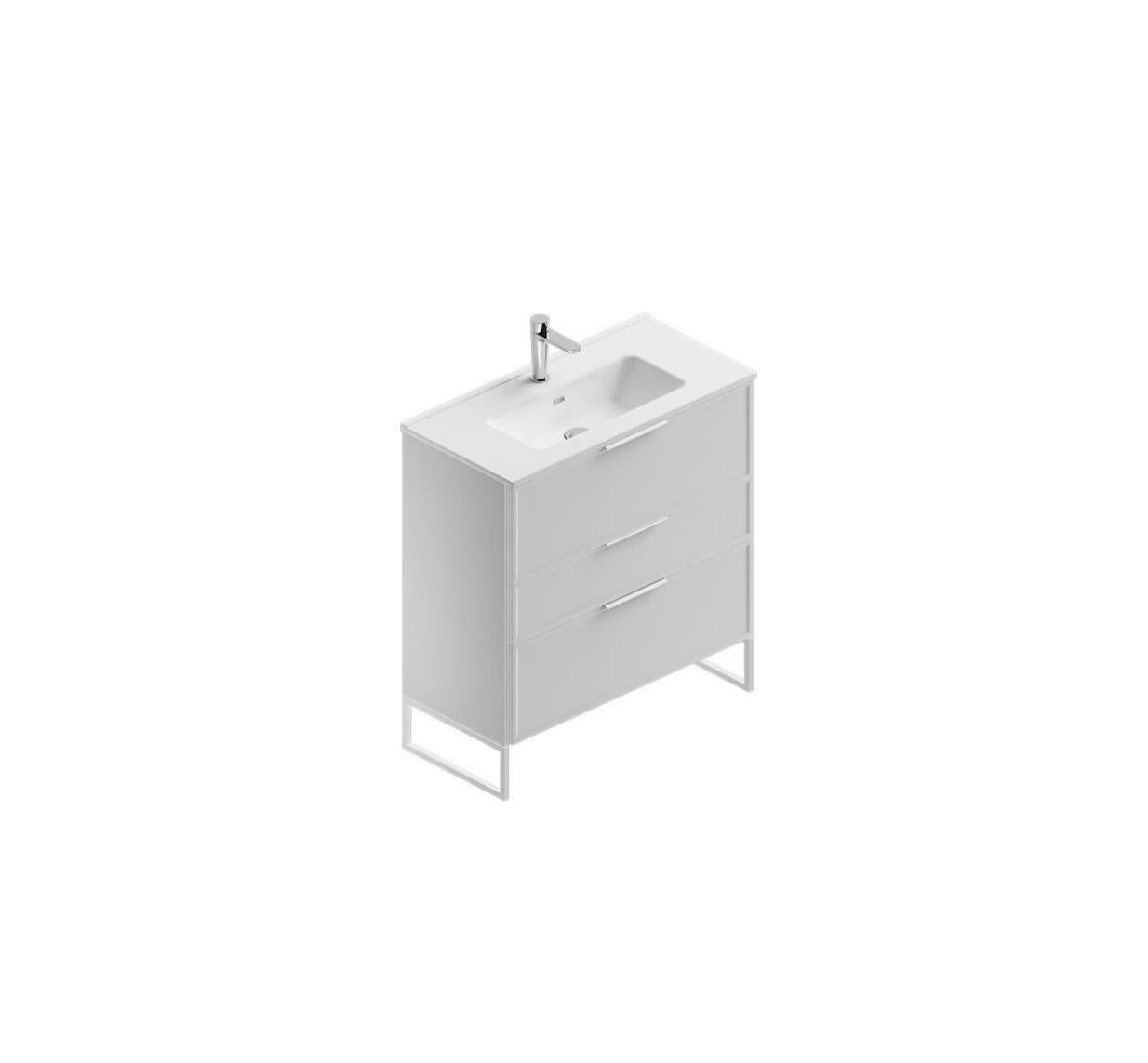 Mobile bagno Quadra bianco L 80 x P 39 H 93 cm | Leroy Merlin