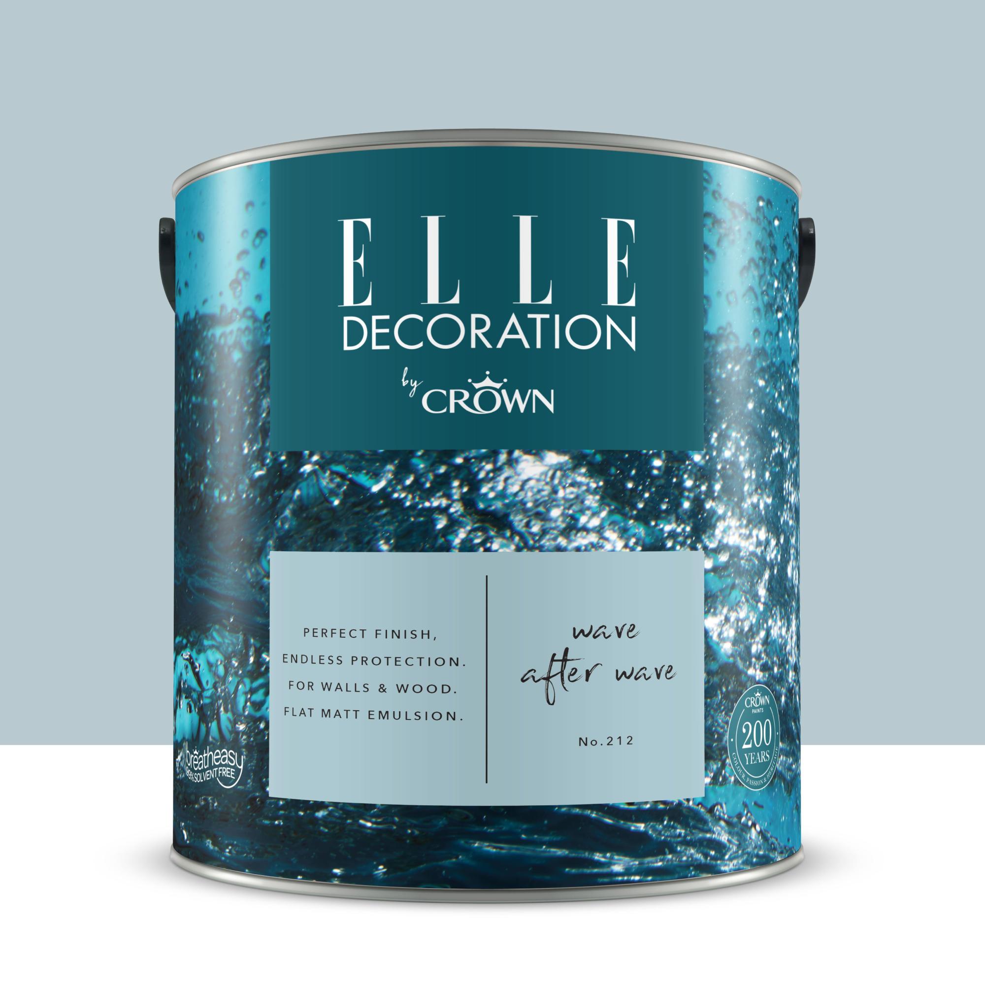 Vernice interni Super lavabile ELLE DECORATION by Crown blu wave after wave 212 2.5 L | Leroy Merlin