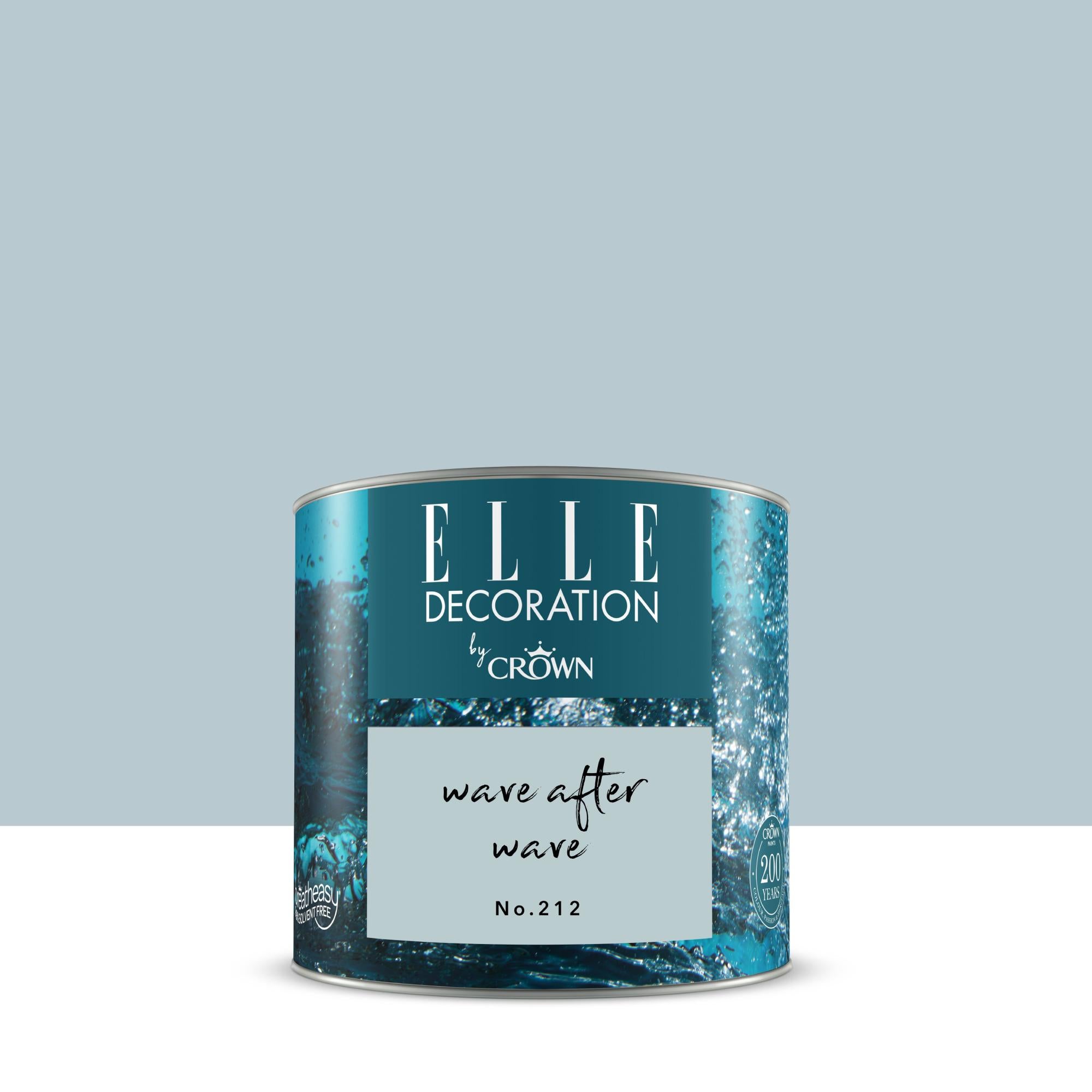 Pittura per interni super lavabile, ELLE DECORATION by Crown blu wave ...