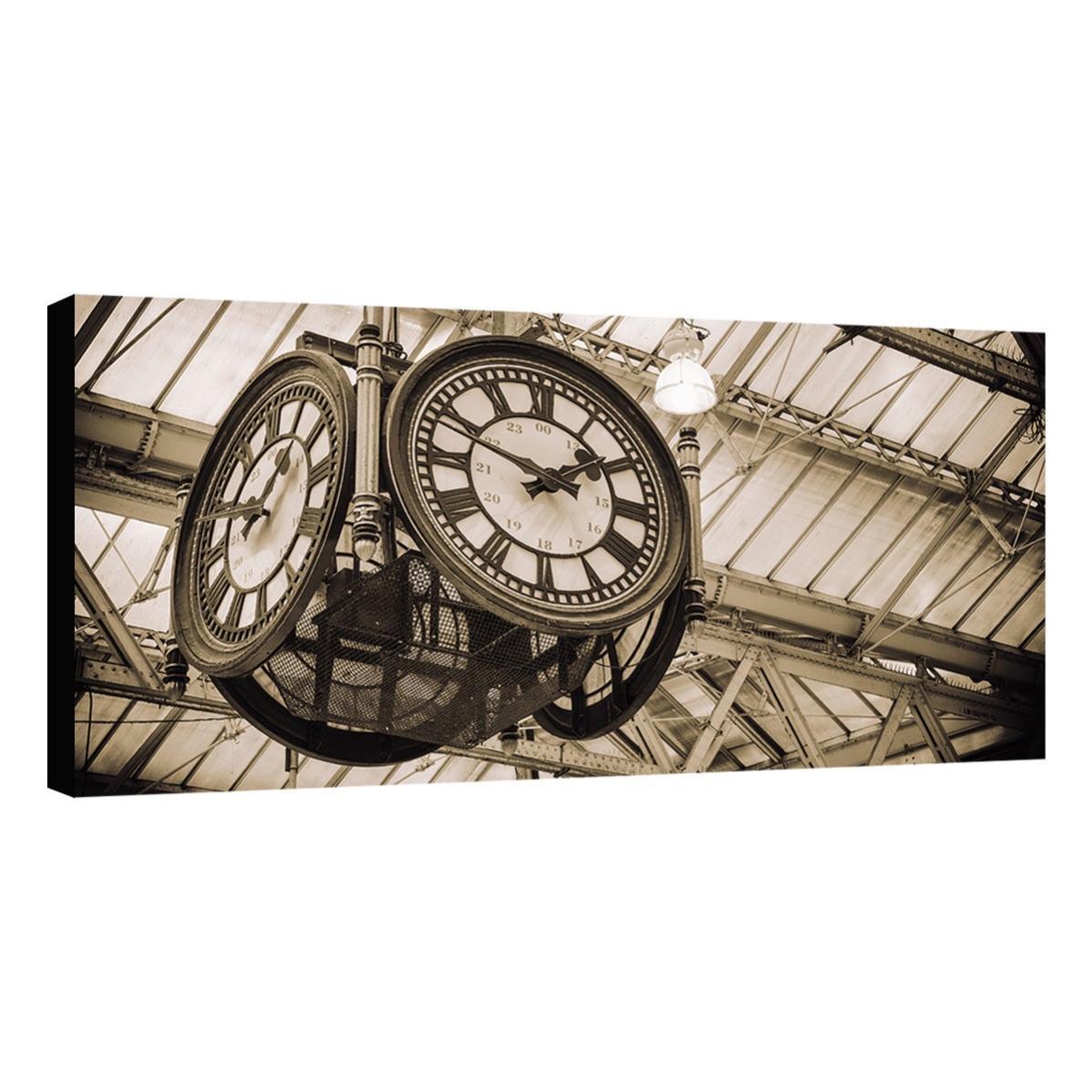 Stampa su tela Waterloo station clock London 100x50 cm | Leroy Merlin